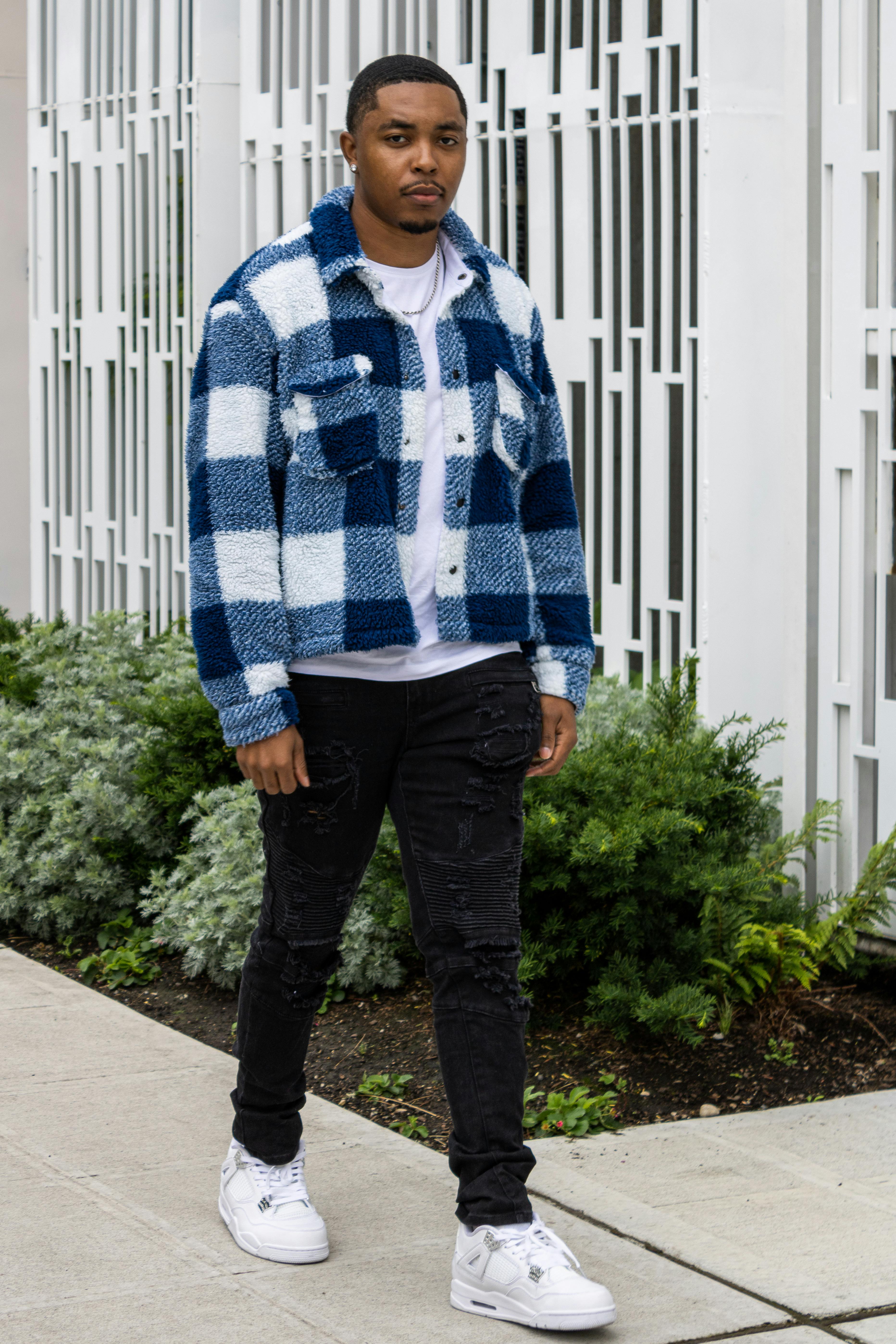 Stylish Man in White and Blue Jacket · Free Stock Photo