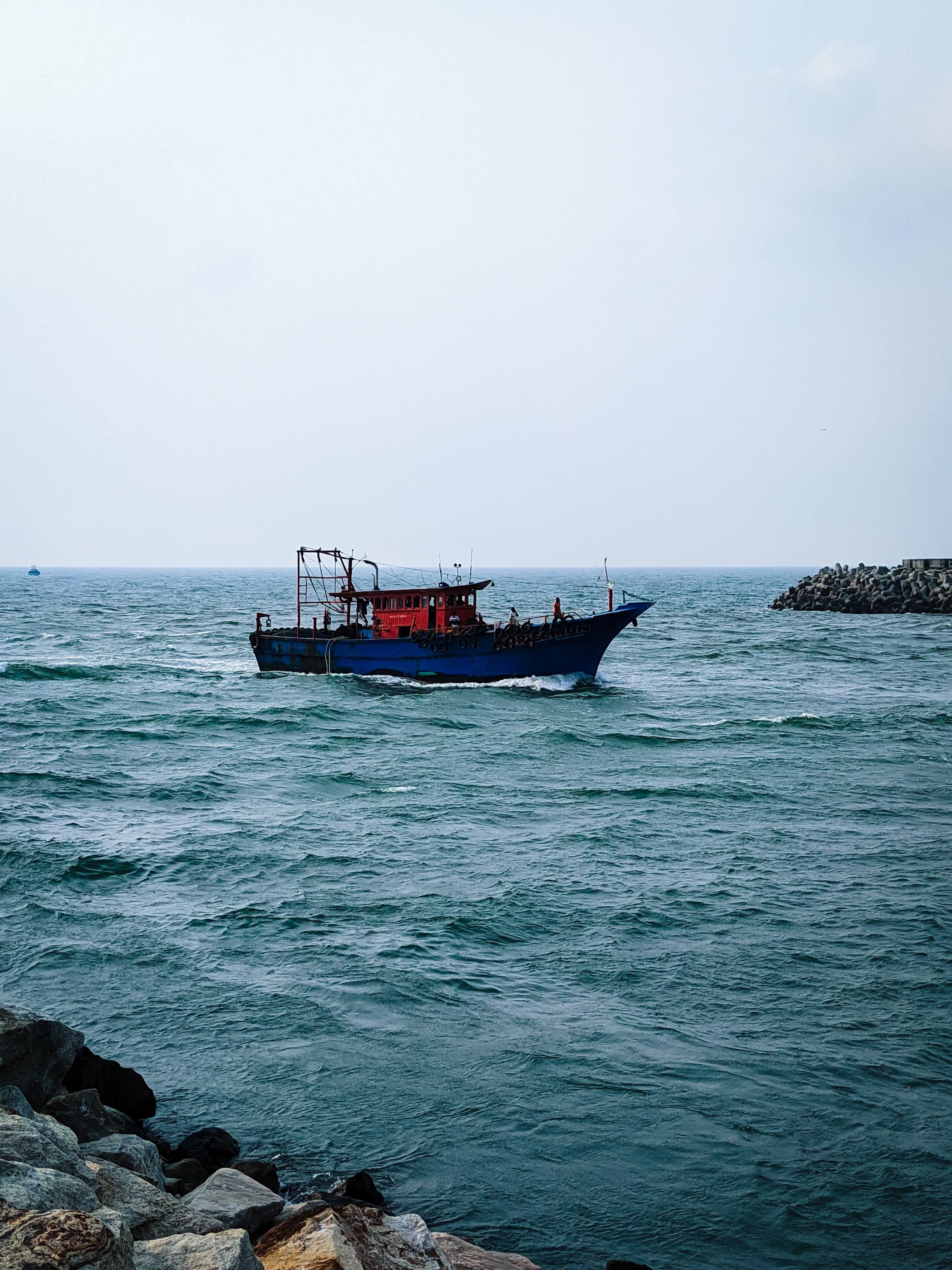 Ferry Boat on a Sea · Free Stock Photo