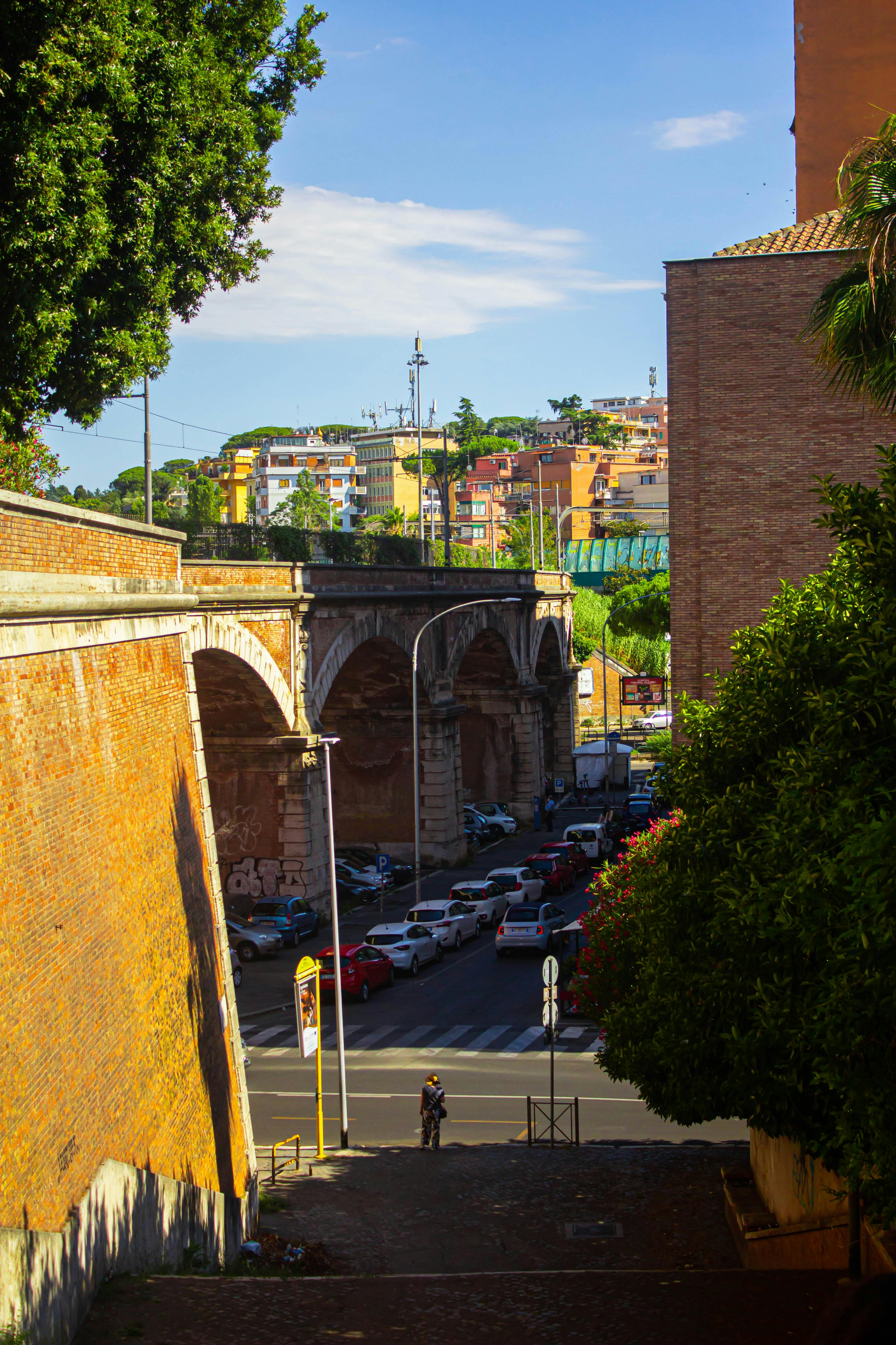 Steps Overlooking Popes Bridge in Rome · Free Stock Photo