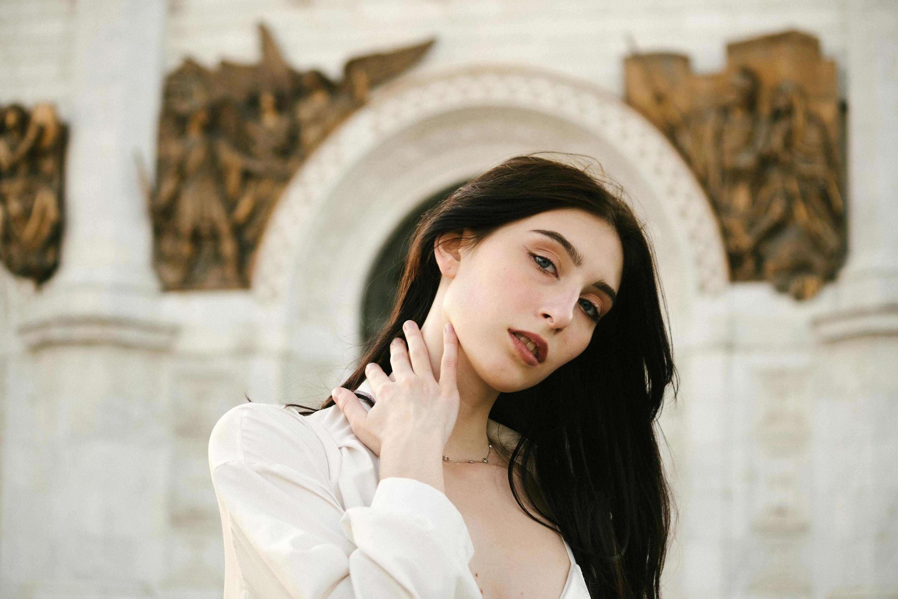 Portrait of Beautiful Brunette Woman · Free Stock Photo