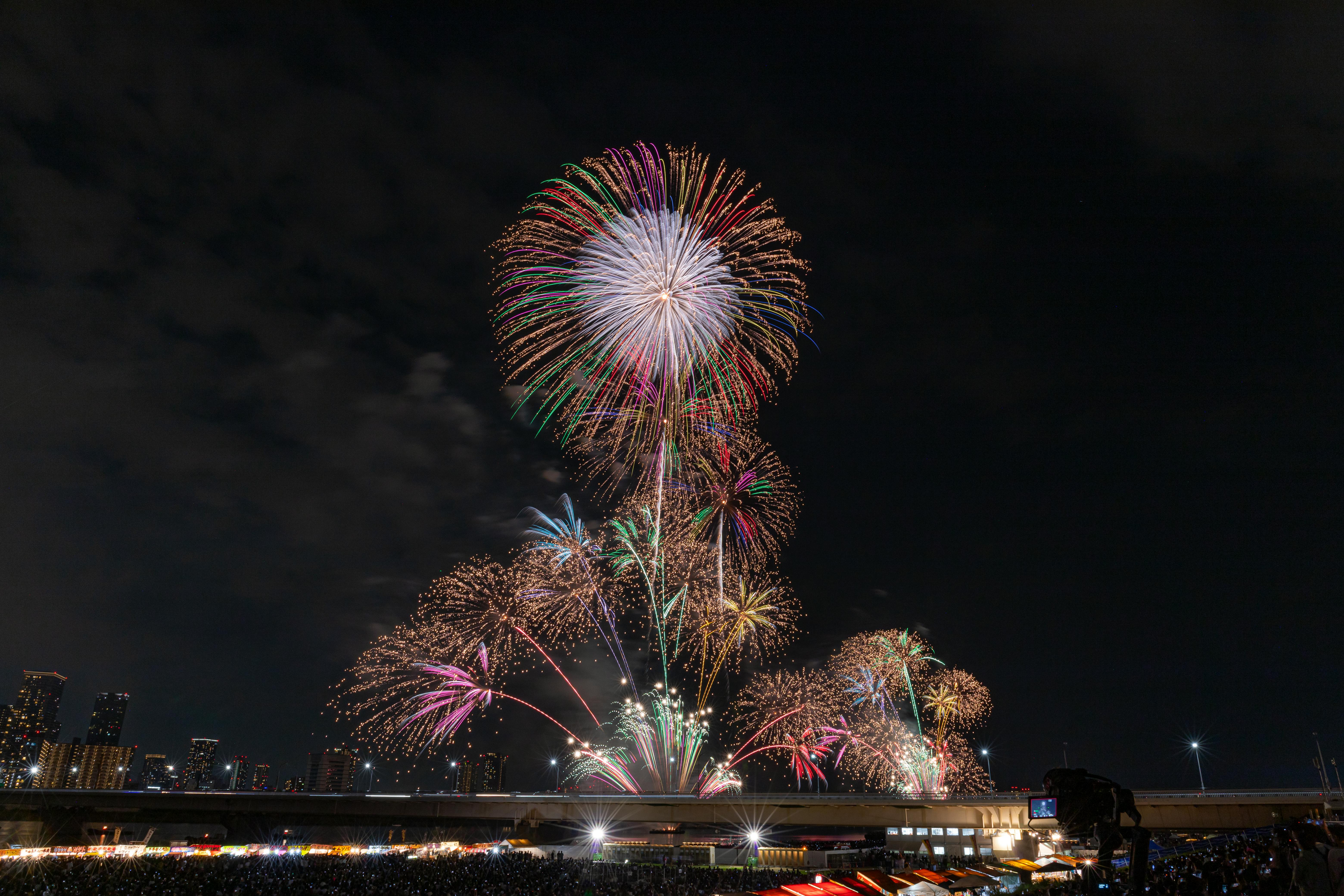 Fireworks Above a City · Free Stock Photo