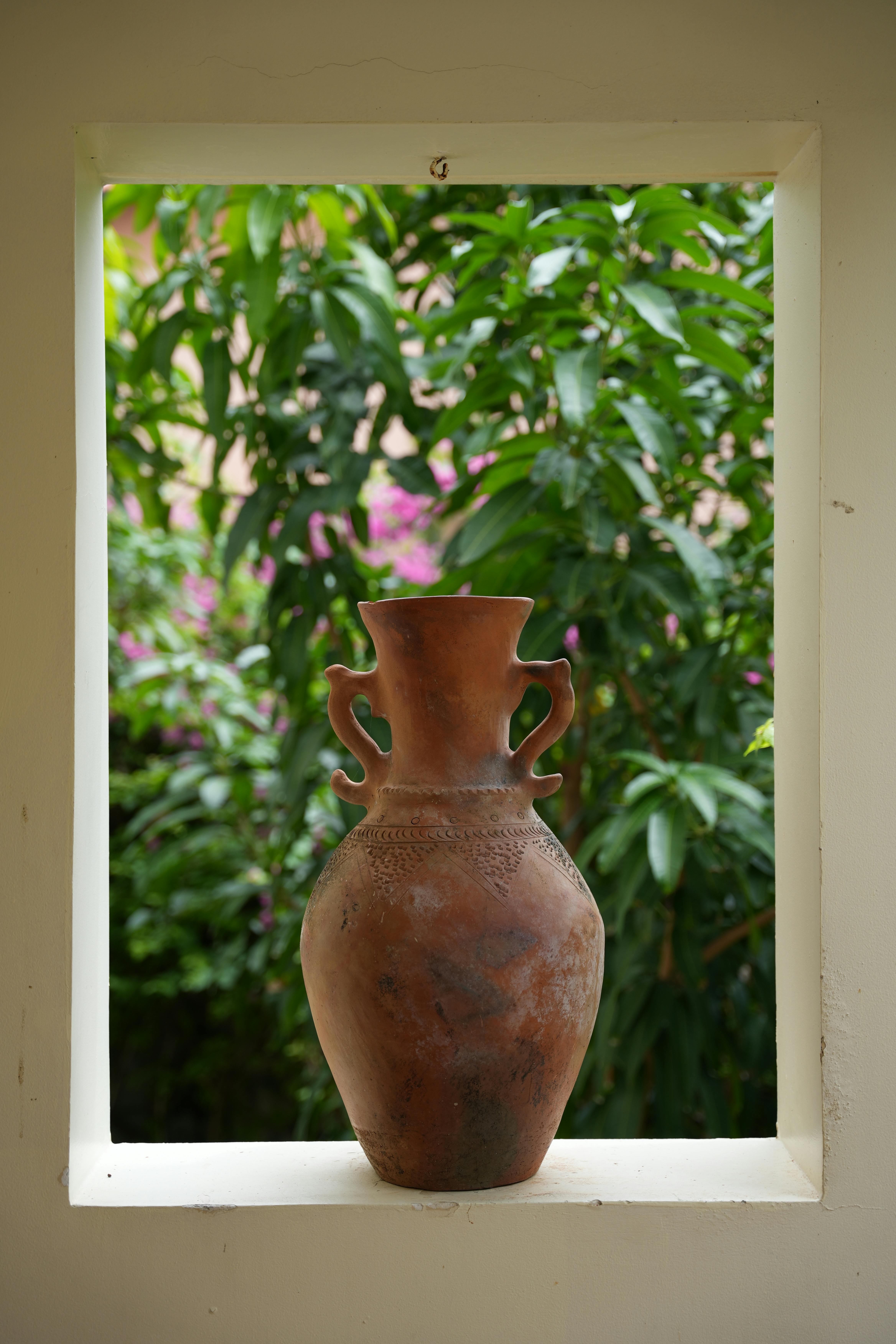 Rustic Vase in Window · Free Stock Photo