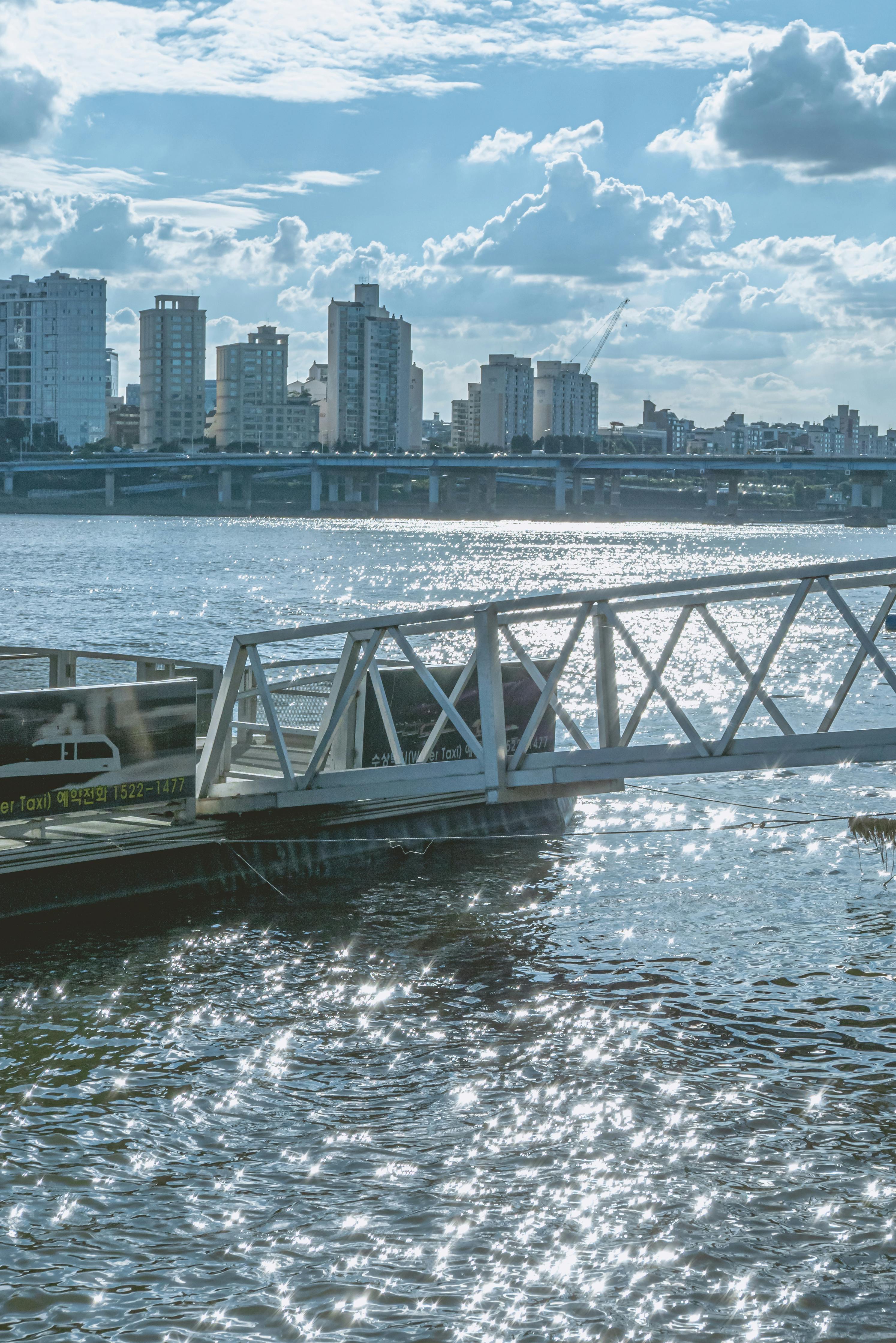 Skyscrapers and Bridge over Bay · Free Stock Photo