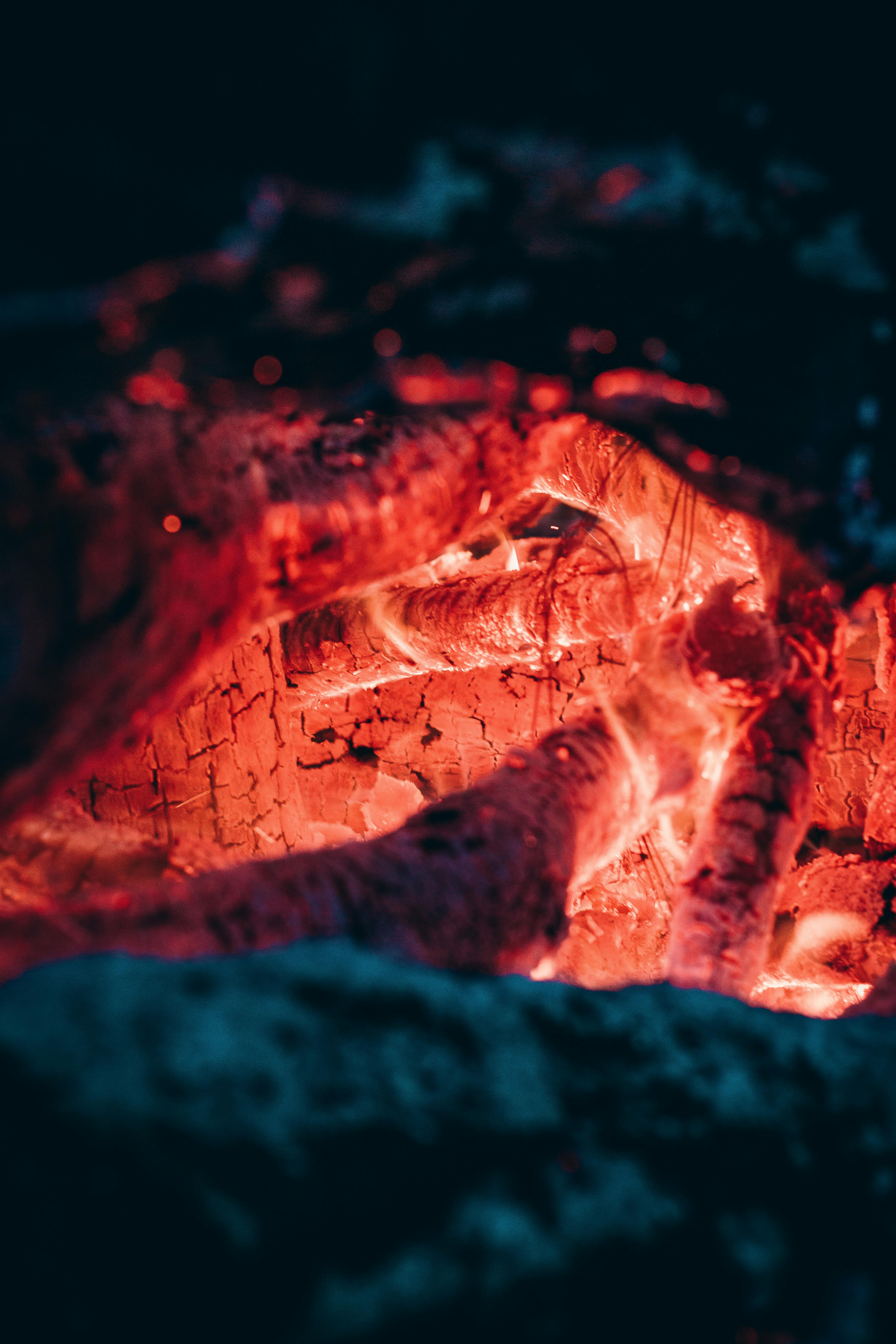 Close-up of Wood Embers · Free Stock Photo