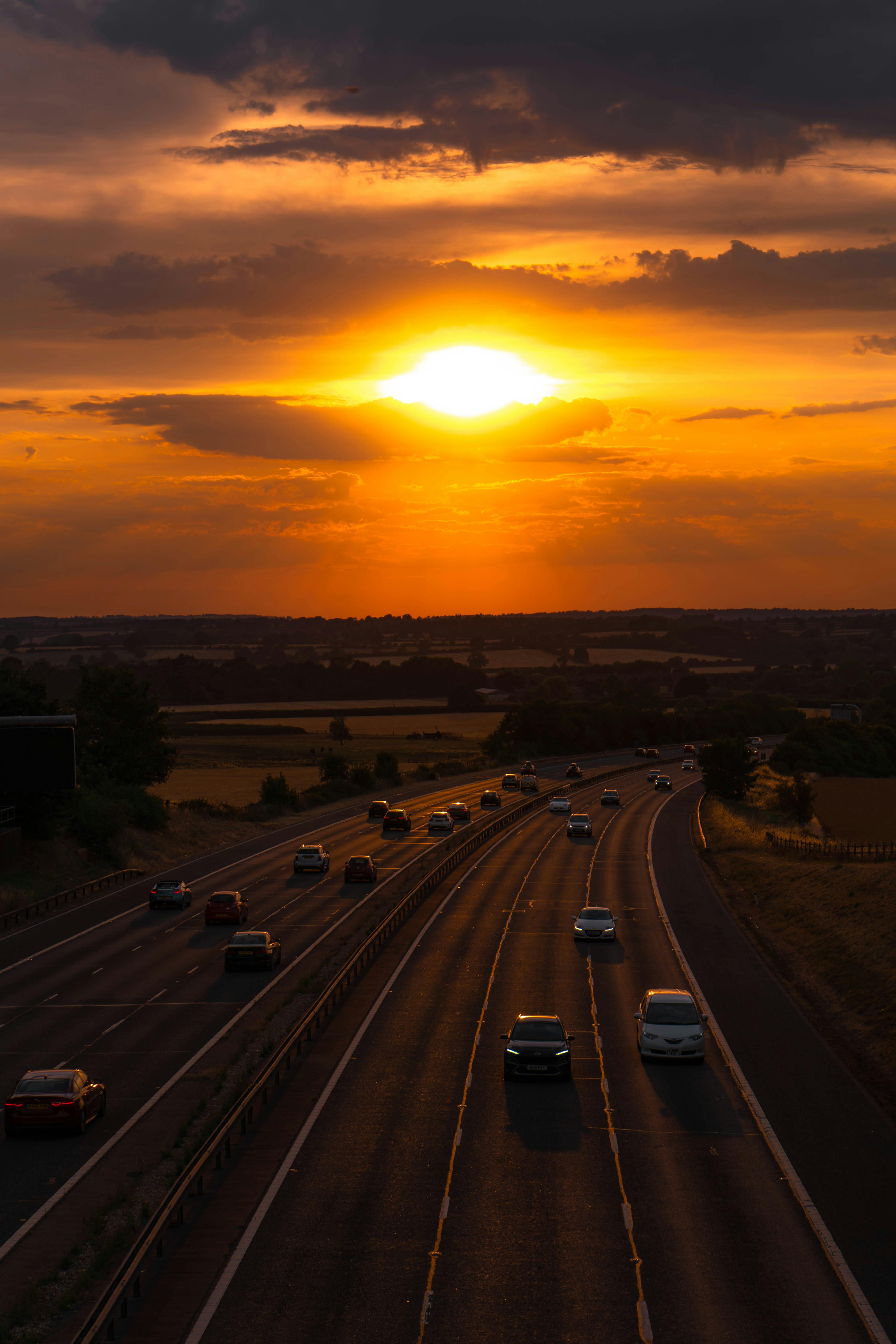 Photo of Cars on Highway During Sunset · Free Stock Photo