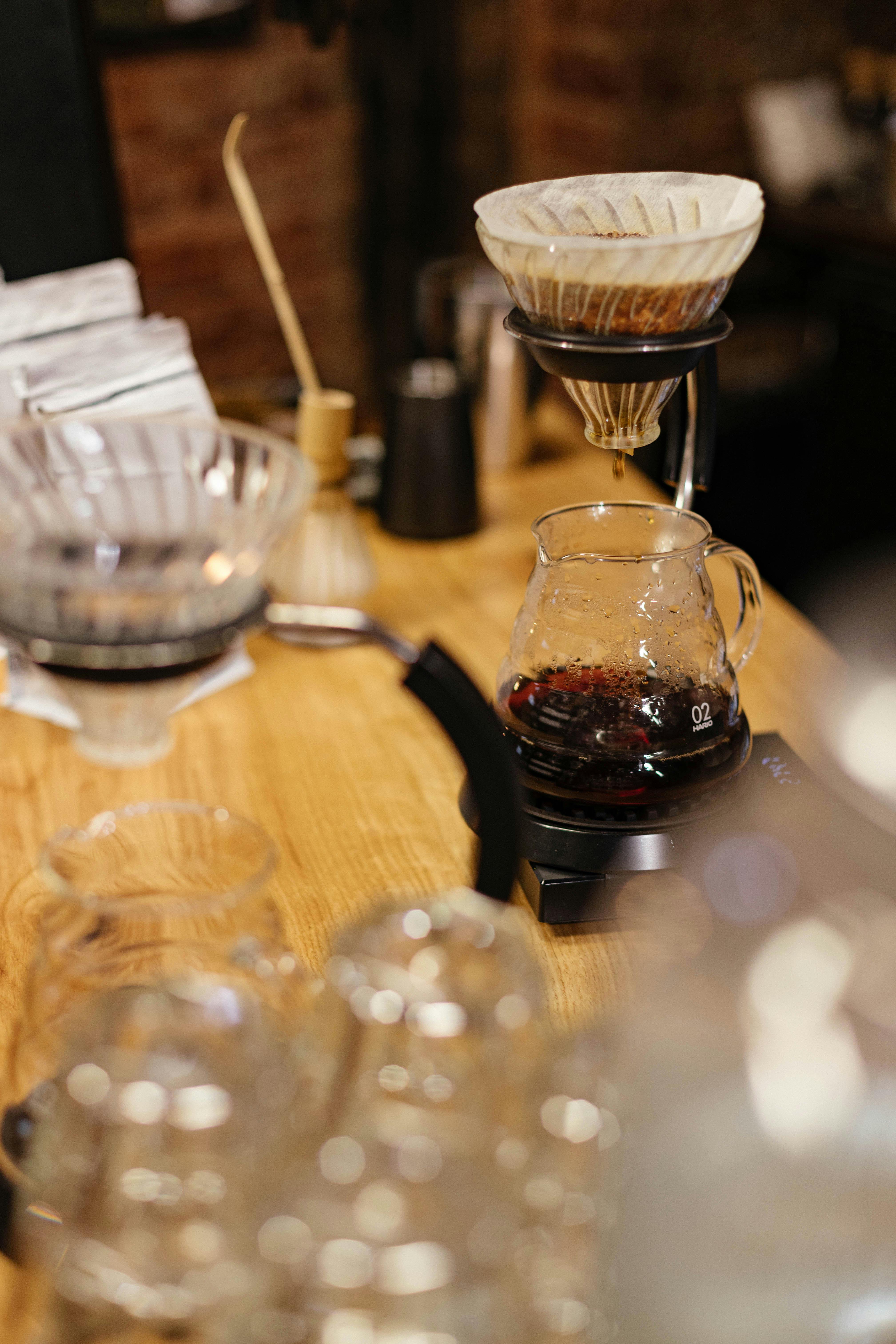 Making Filter Coffee in Cafe · Free Stock Photo