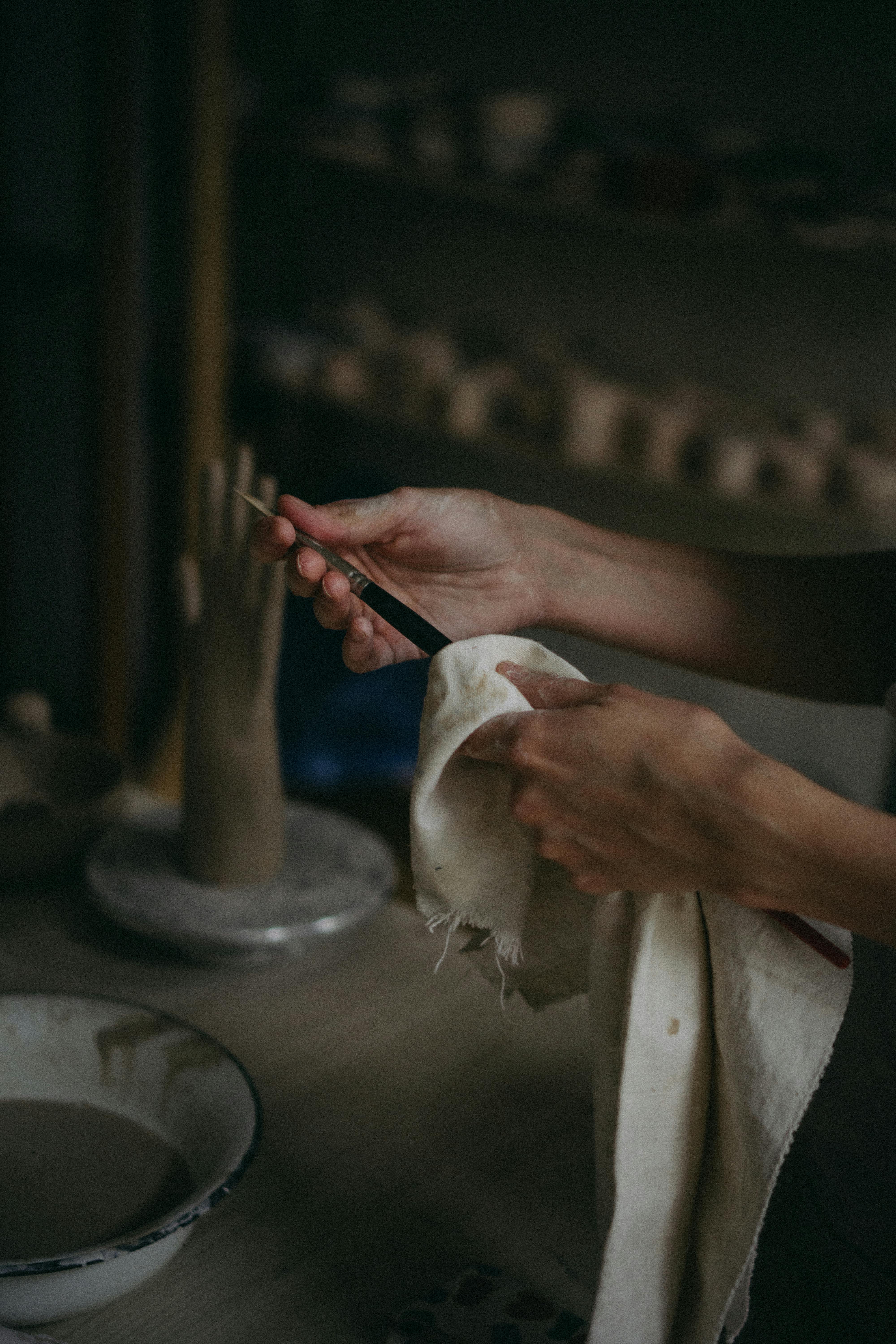 Close up of Cleaning Paintbrush · Free Stock Photo