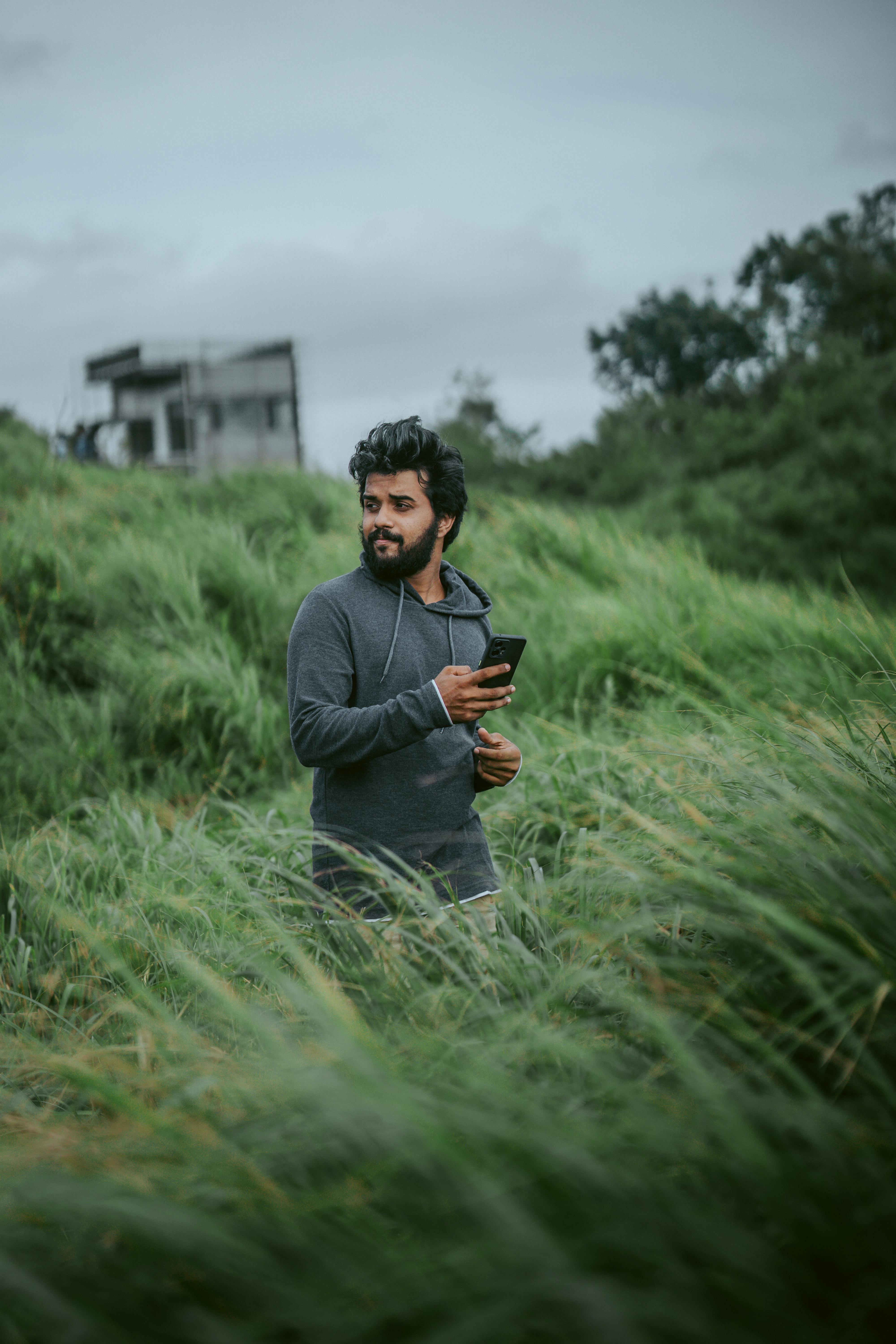 Brown Wooden End Table Near Red Intermodal Container · Free Stock Photo