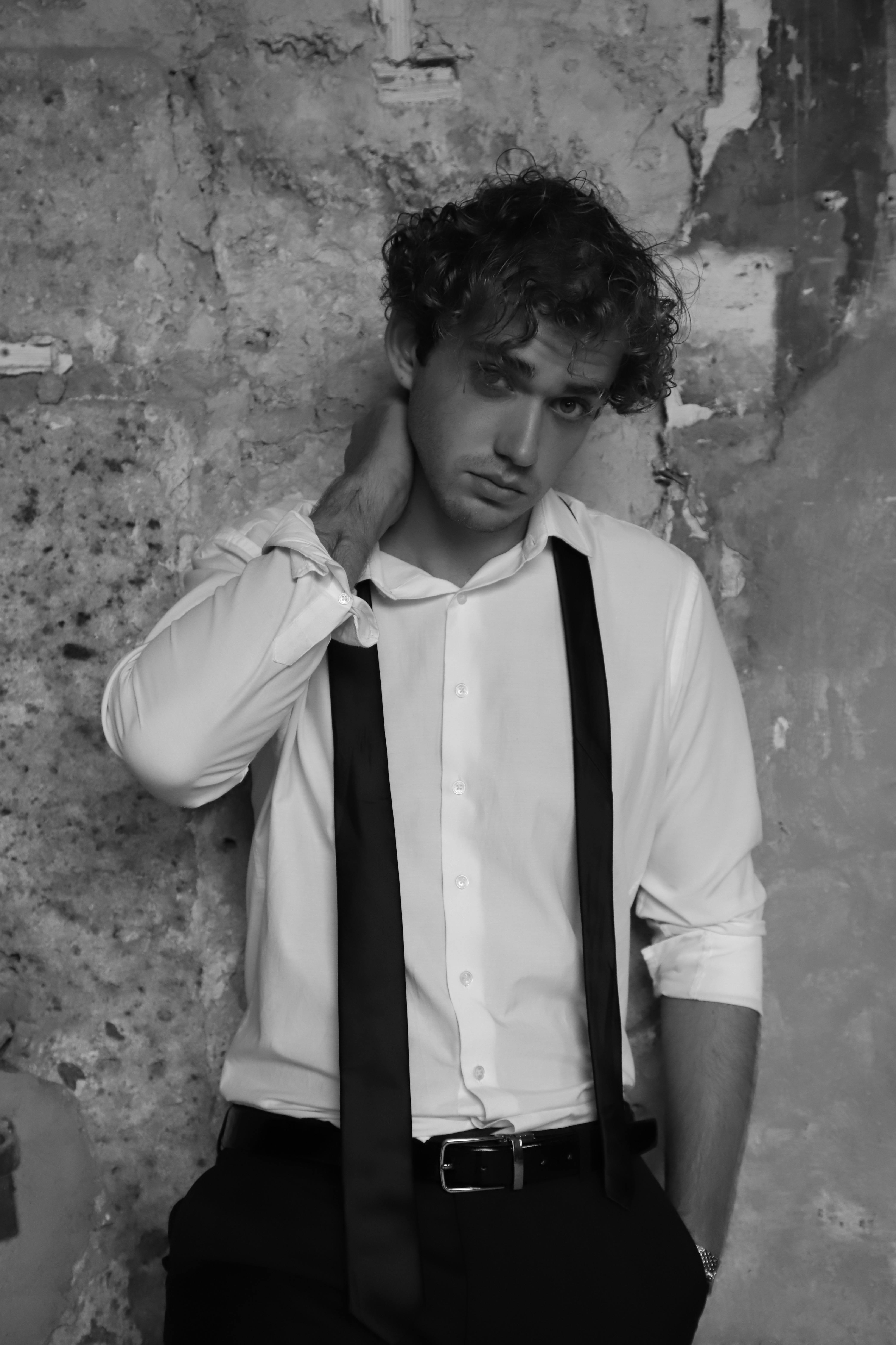 Grayscale Photo of a Male Model · Free Stock Photo