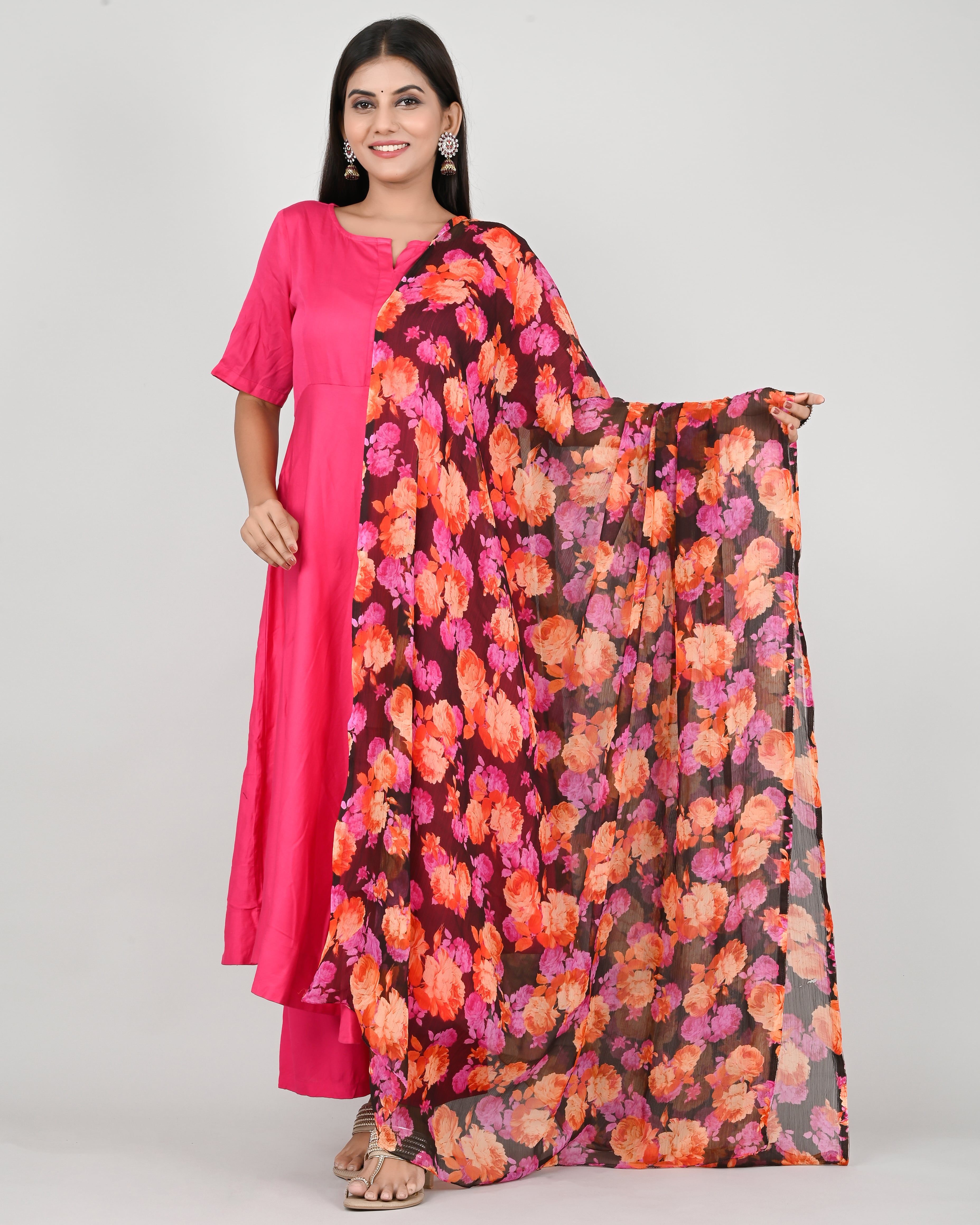Woman in Colorful Sari under Rose Bush · Free Stock Photo