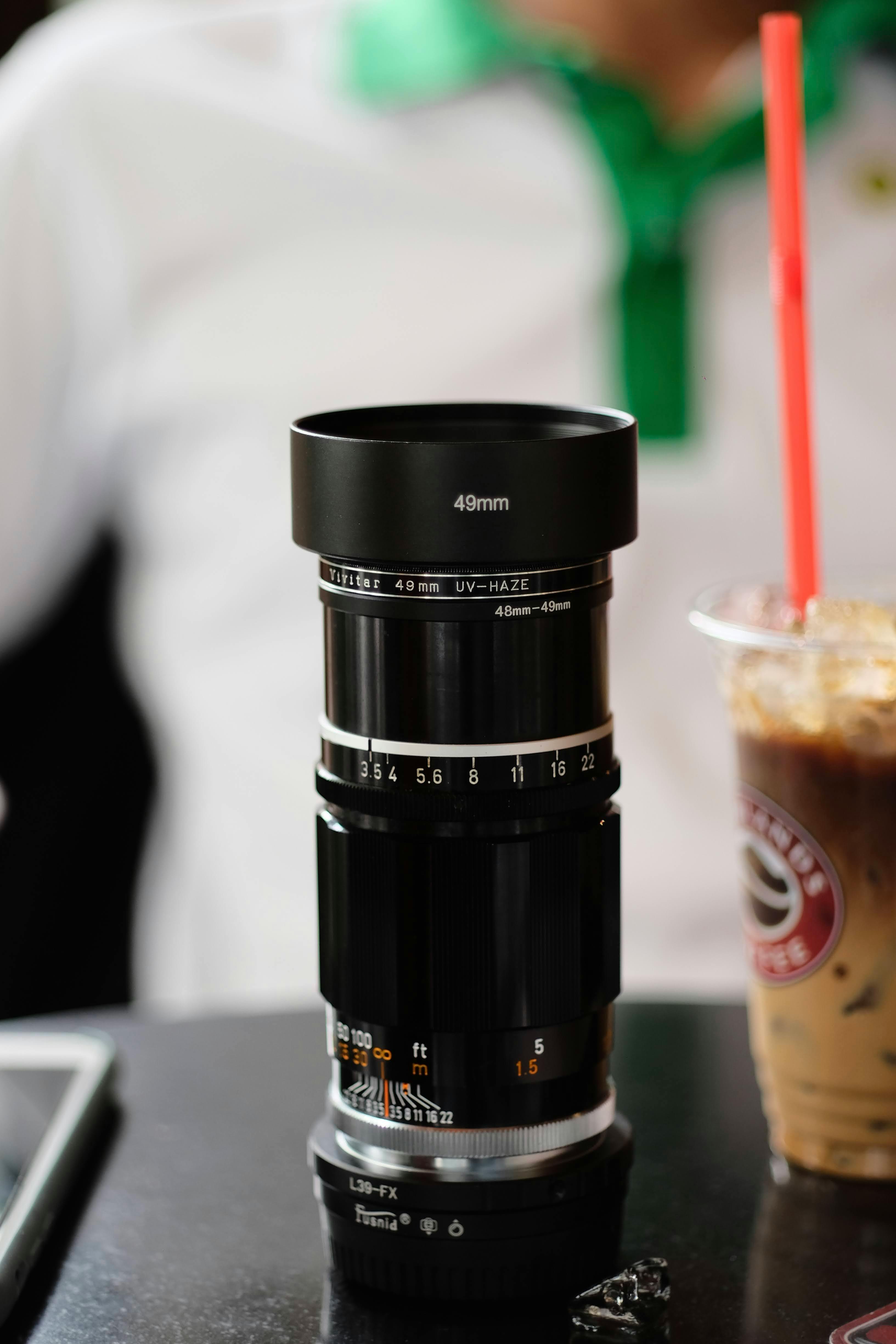 Black and White Dslr Camera Close Up Photography · Free Stock Photo