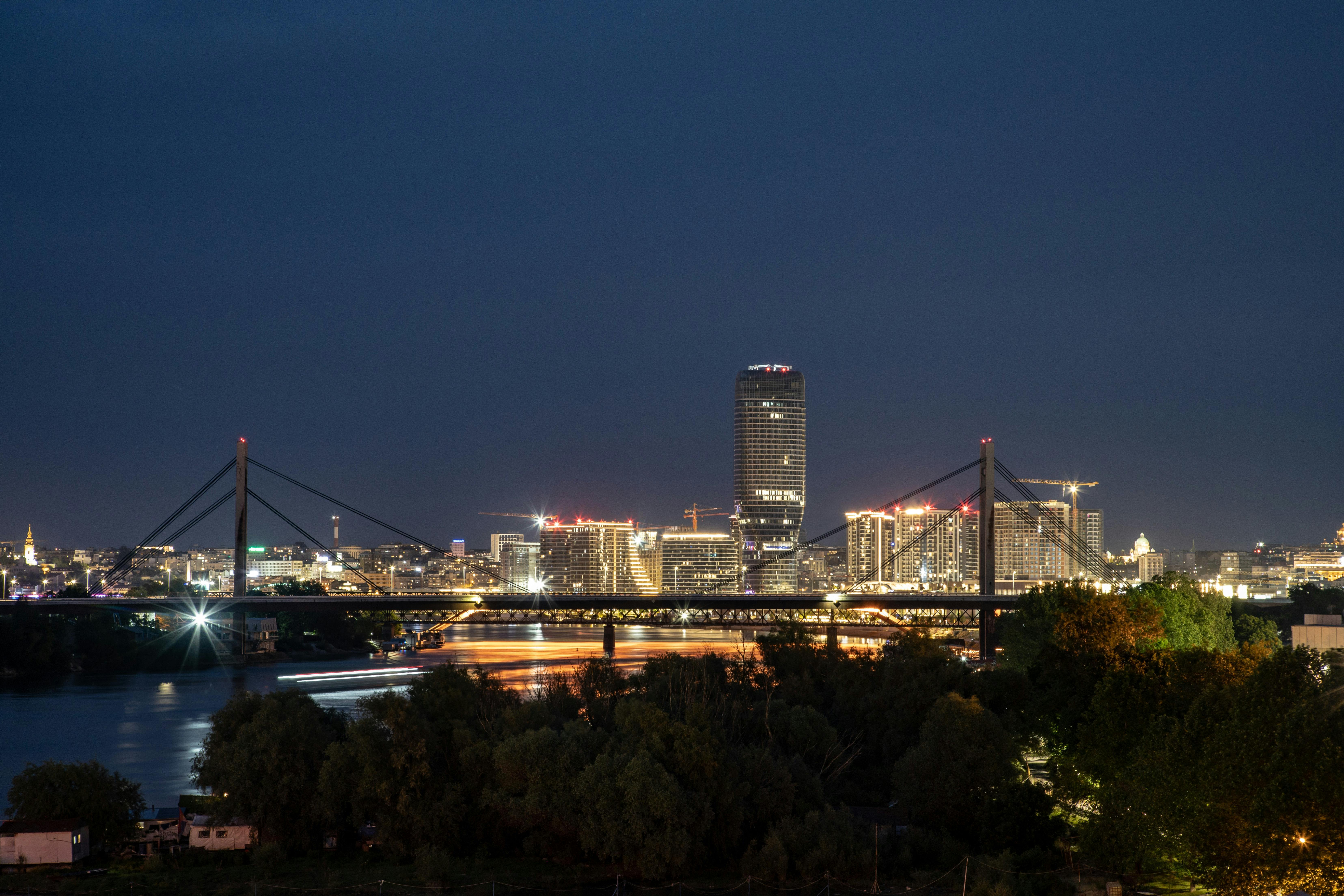 City Skyline during Night Time · Free Stock Photo