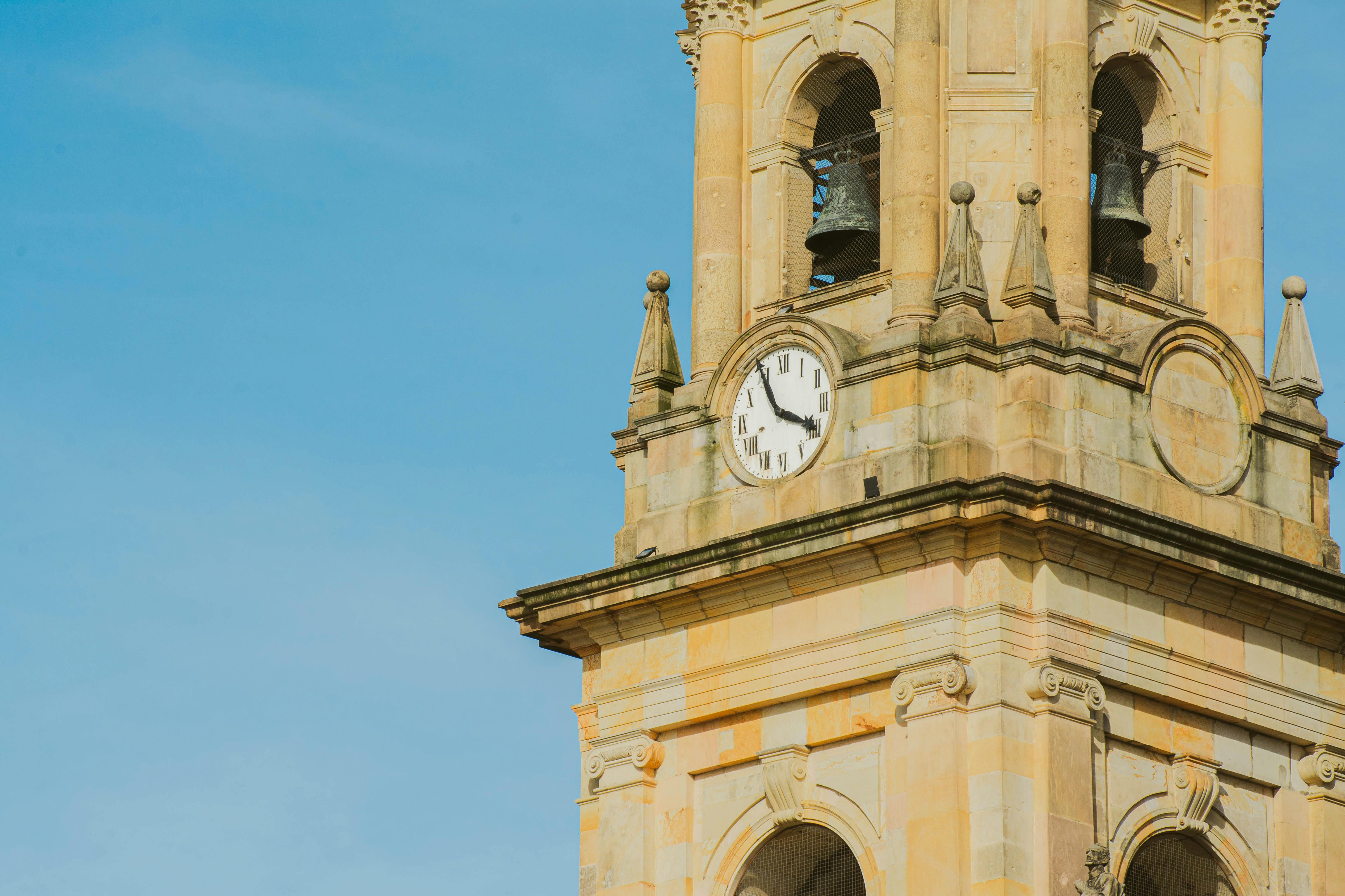 Low Angle Shot of a Bogota Colombia Bell Tower · Free Stock Photo
