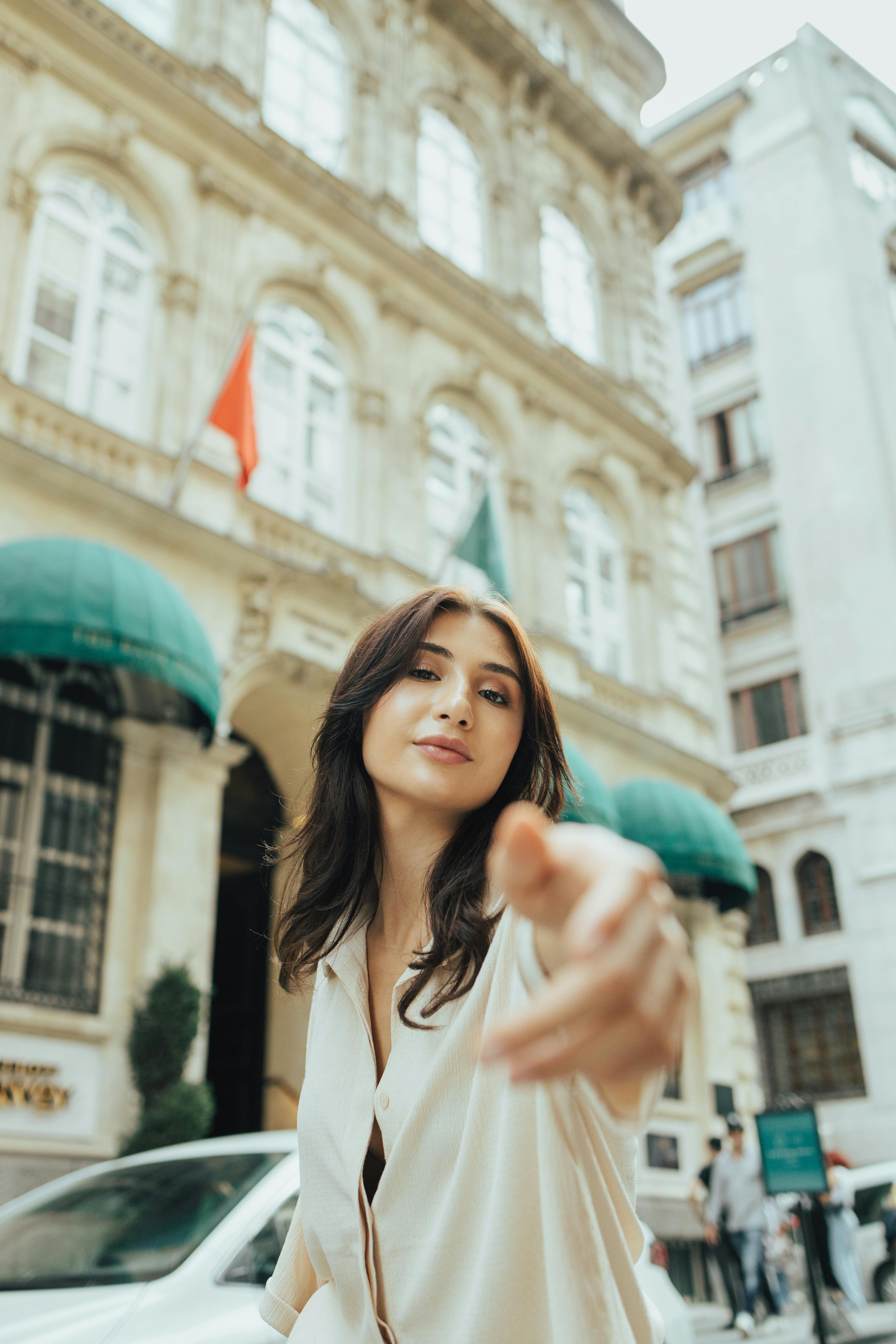 Beautiful Woman Reaching Out · Free Stock Photo