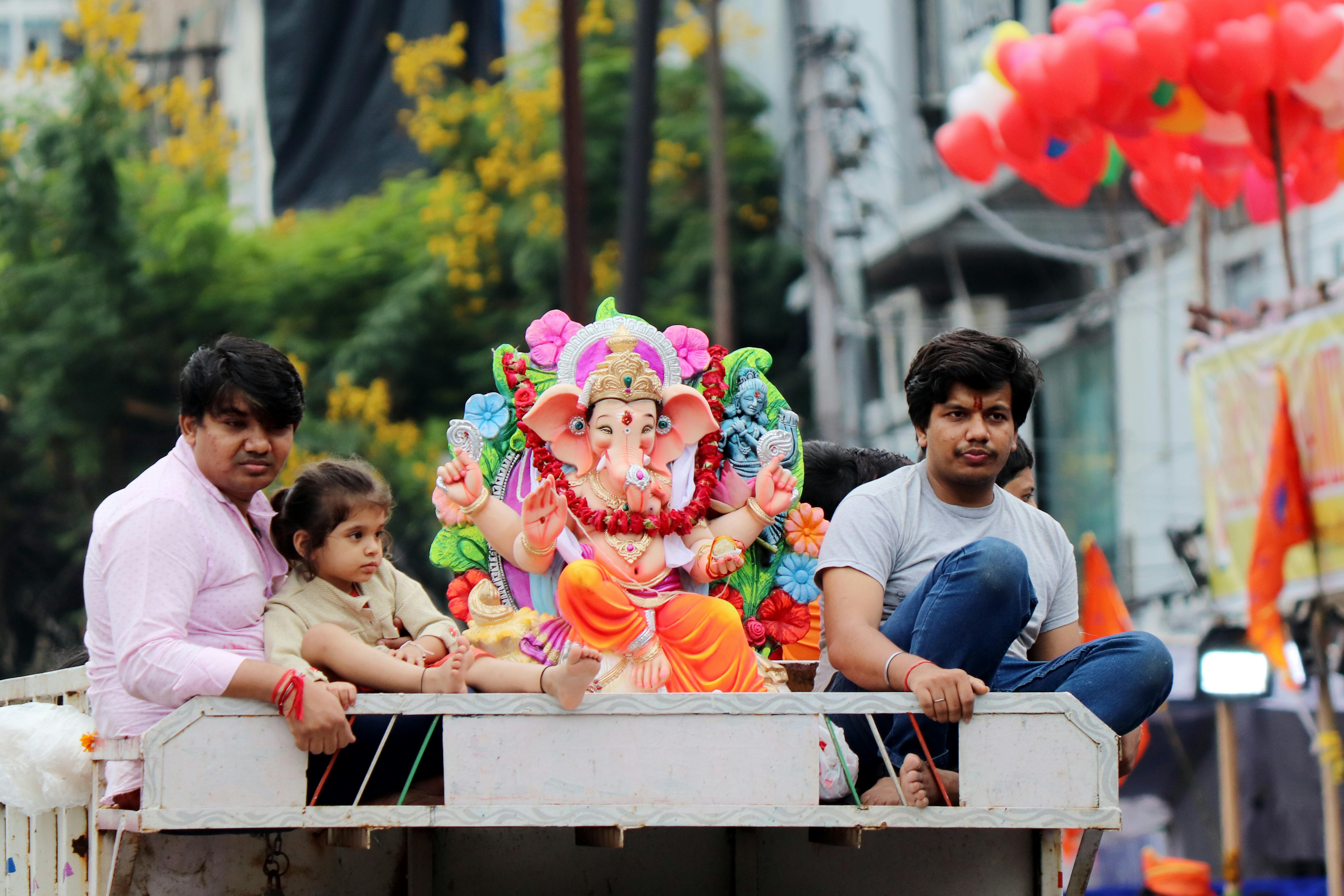 Parade Platform with Hindi God Ganesha · Free Stock Photo