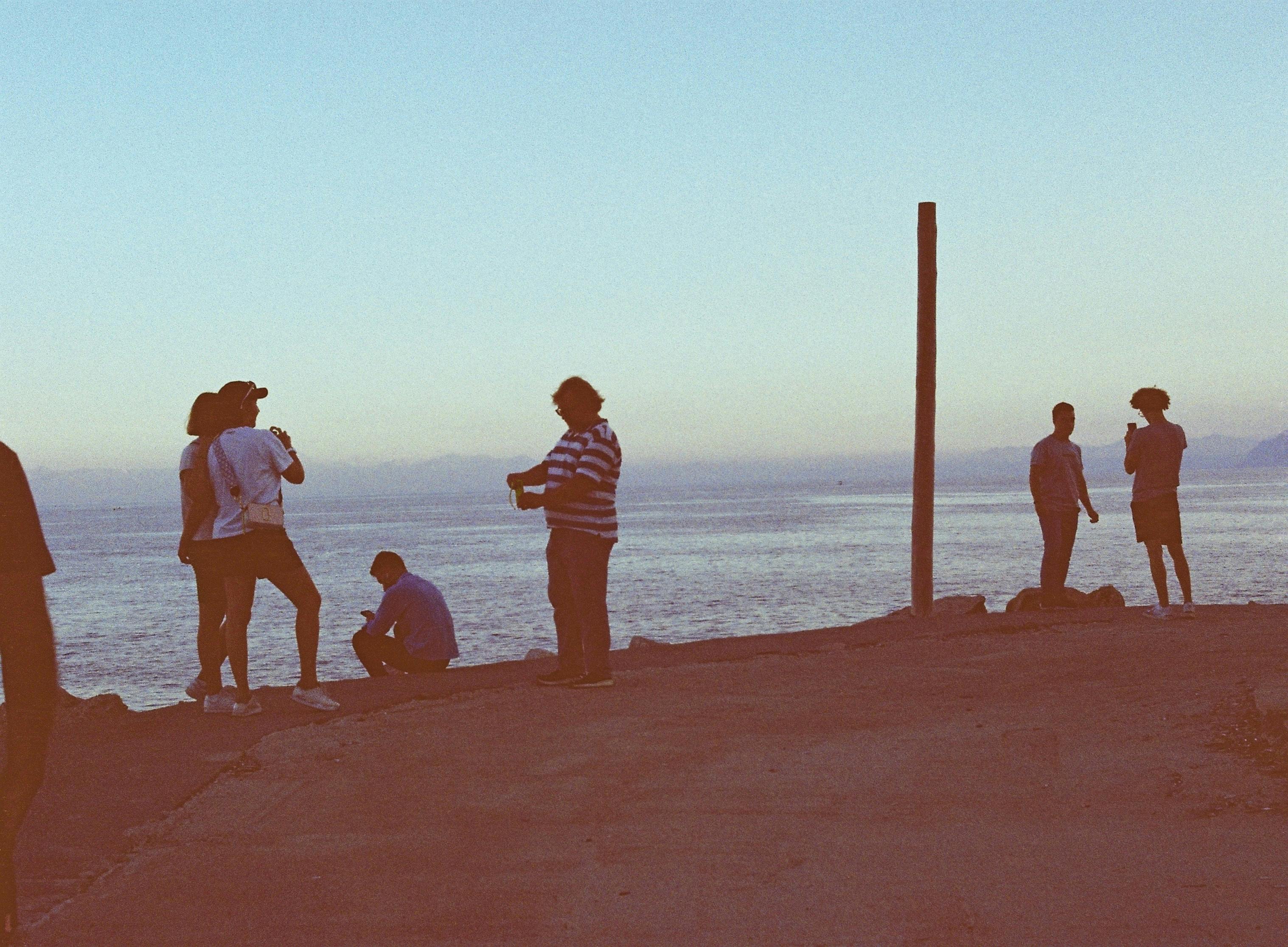 People Standing on a Viewing Deck on Seaside · Free Stock Photo