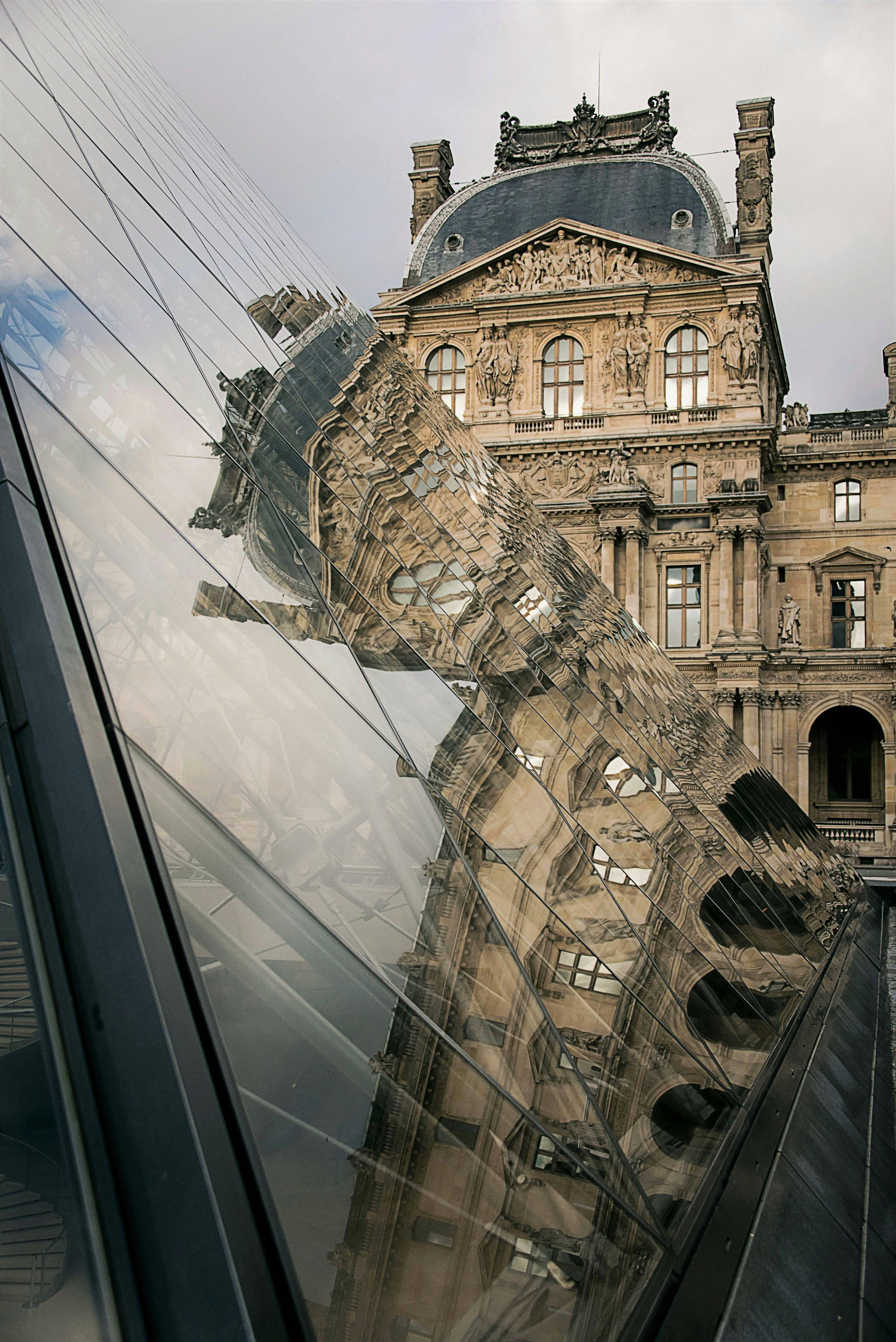 Glass Pyramid in Louvre Museum · Free Stock Photo