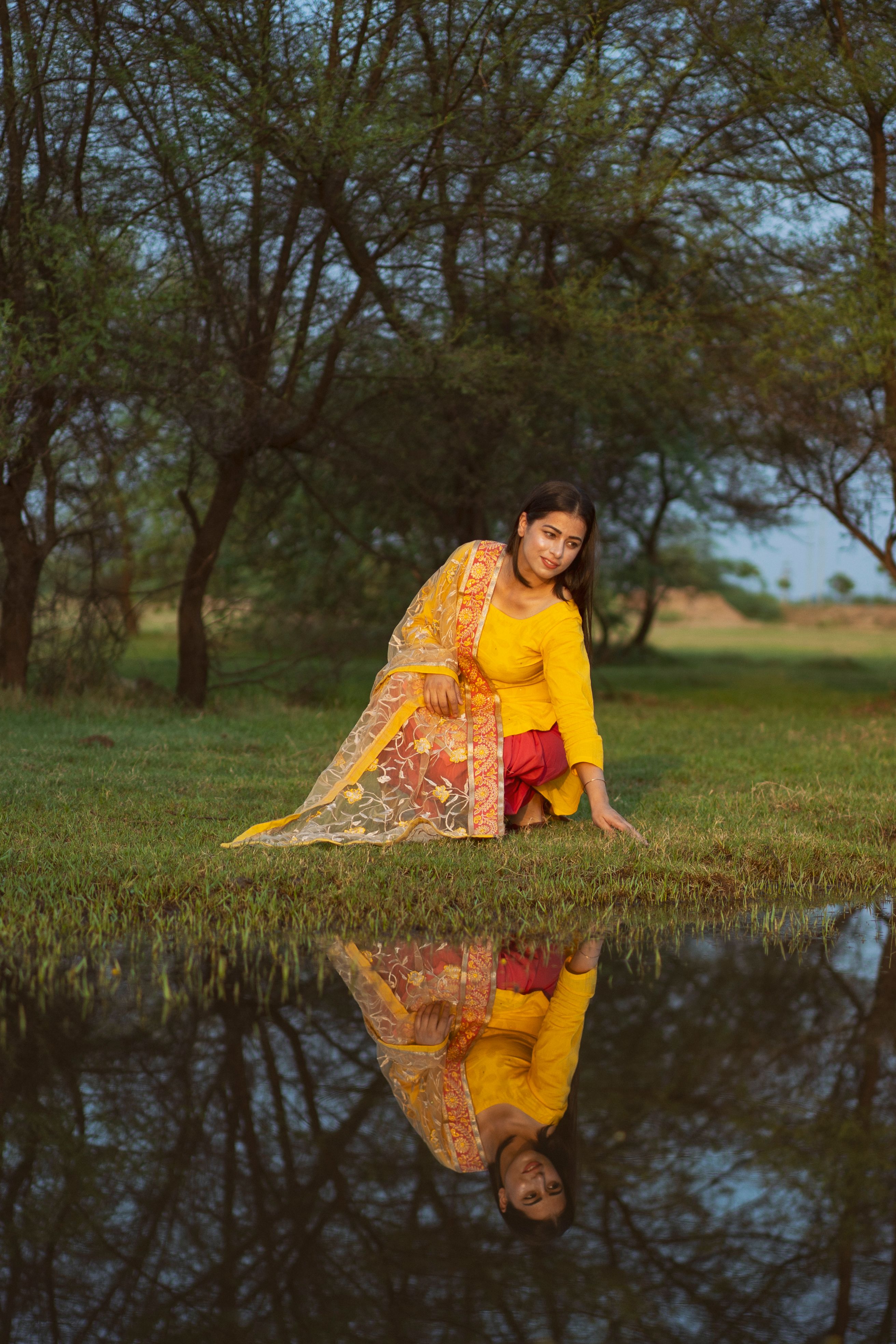 Woman Posing under Tree in Spring · Free Stock Photo