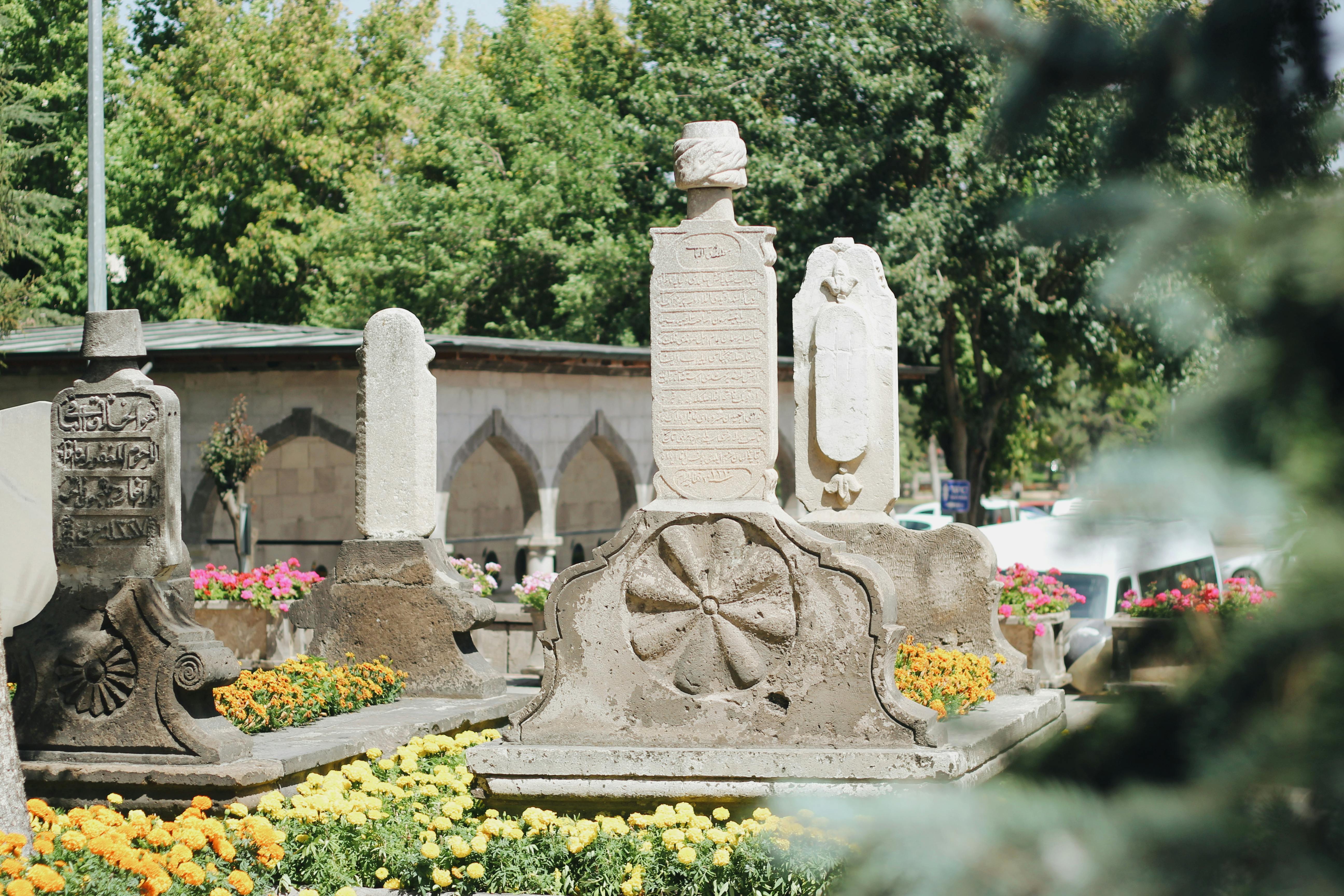 Photo of a Tombstone on an Islamic Cemetery · Free Stock Photo