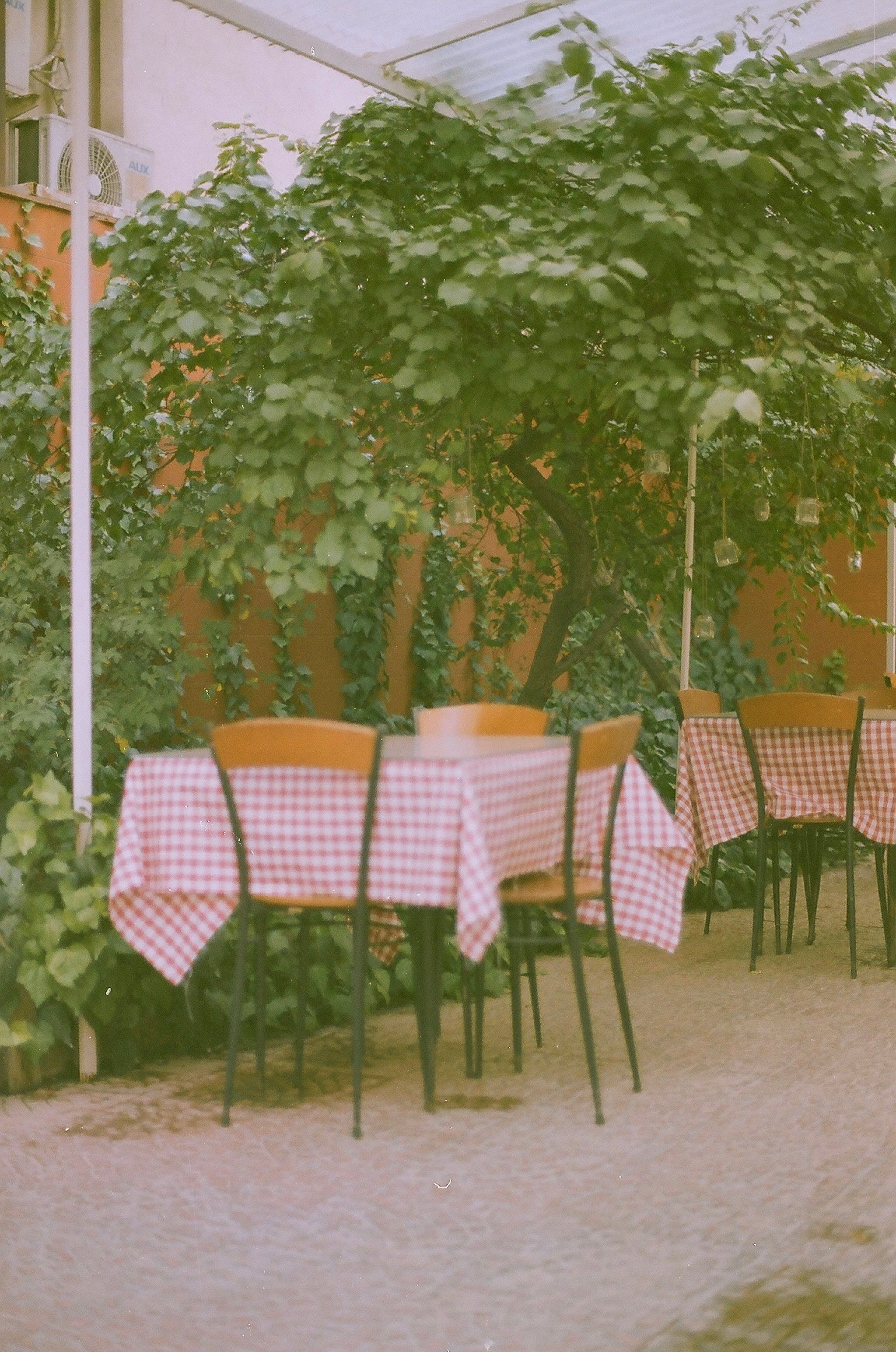 Person Sitting at a Table on a Restaurant Patio in Japan · Free Stock Photo