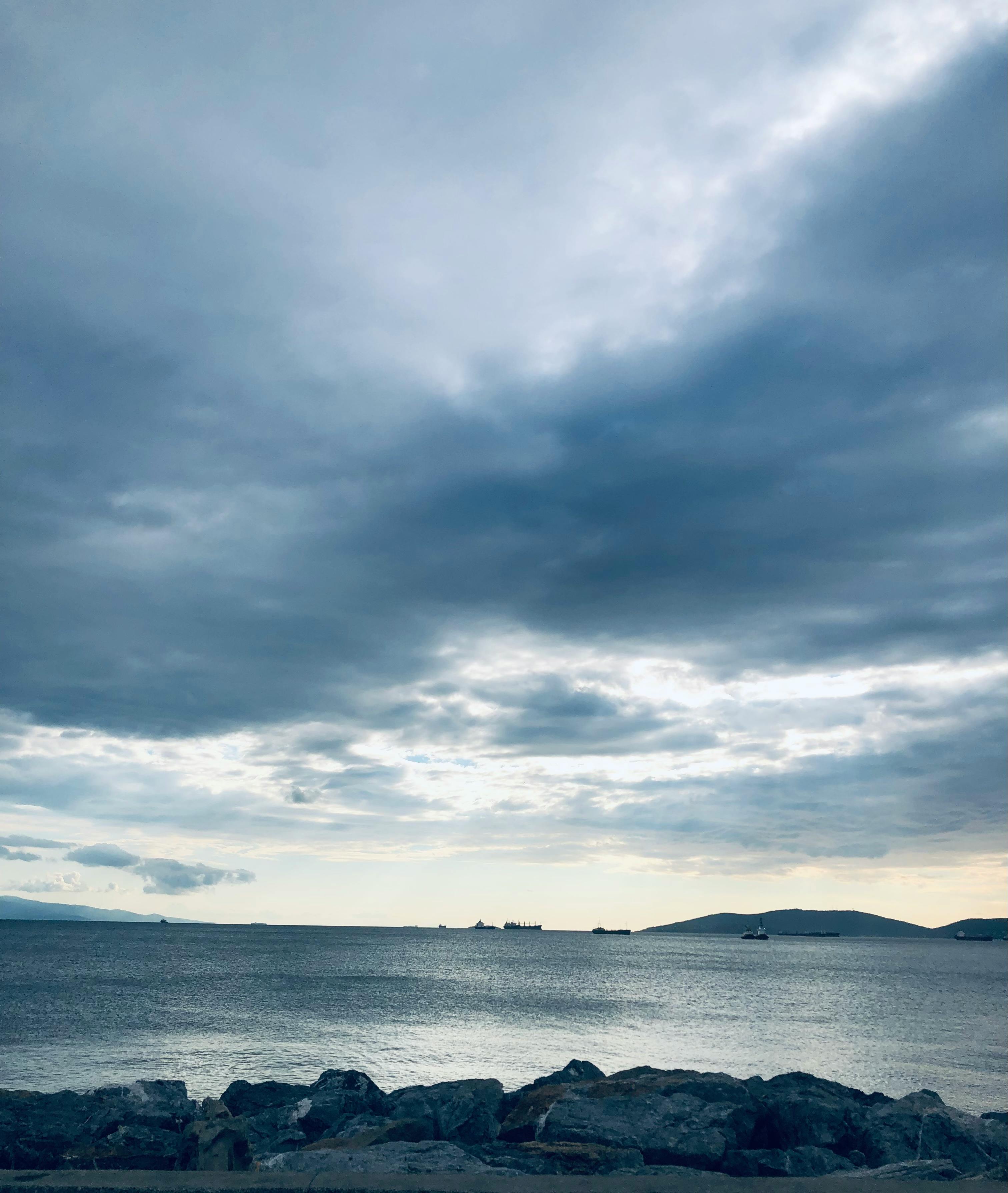 Cloudy Sky above Sea · Free Stock Photo