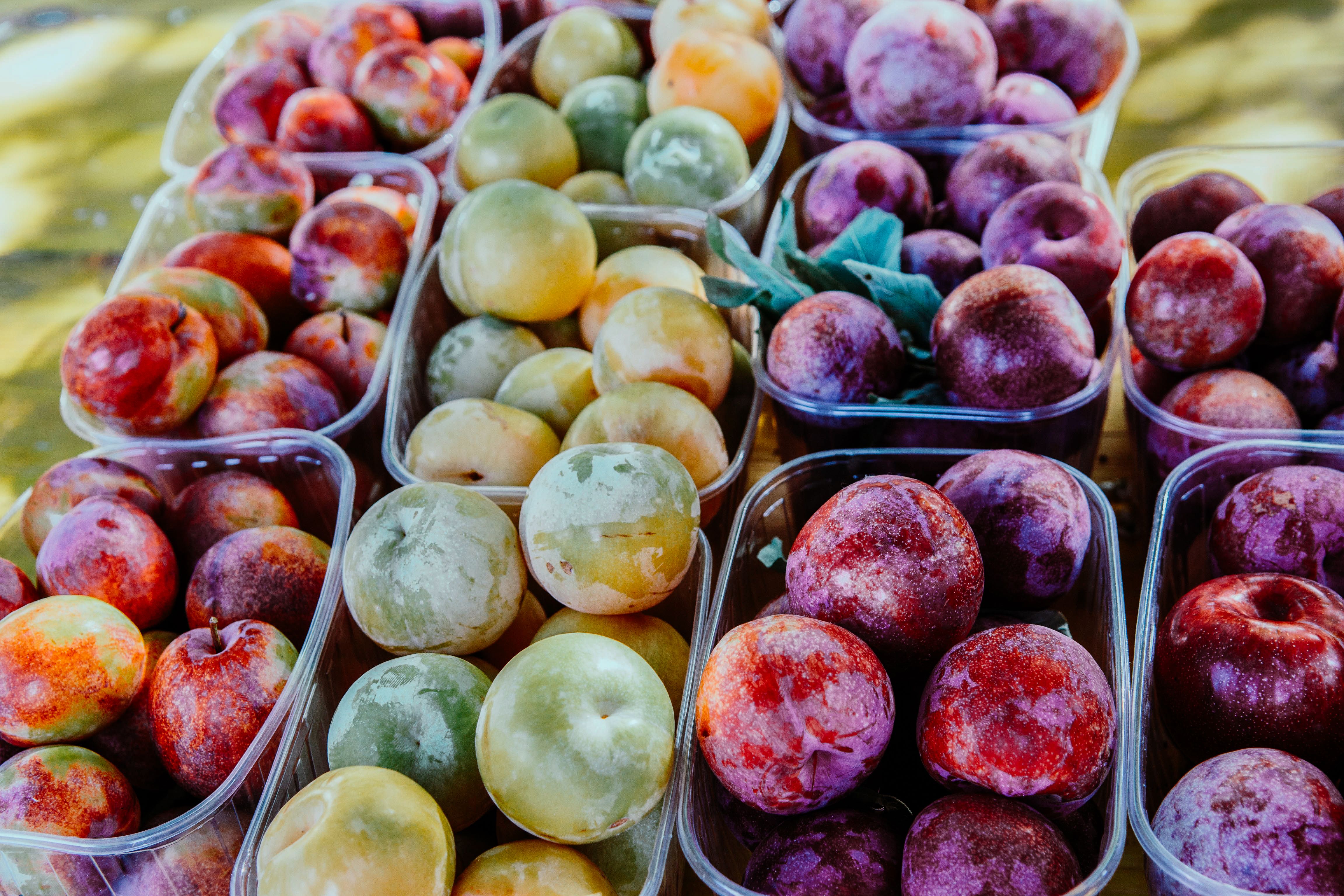 Close-Up Shot of Fresh Apples in Plastic Containers · Free Stock Photo