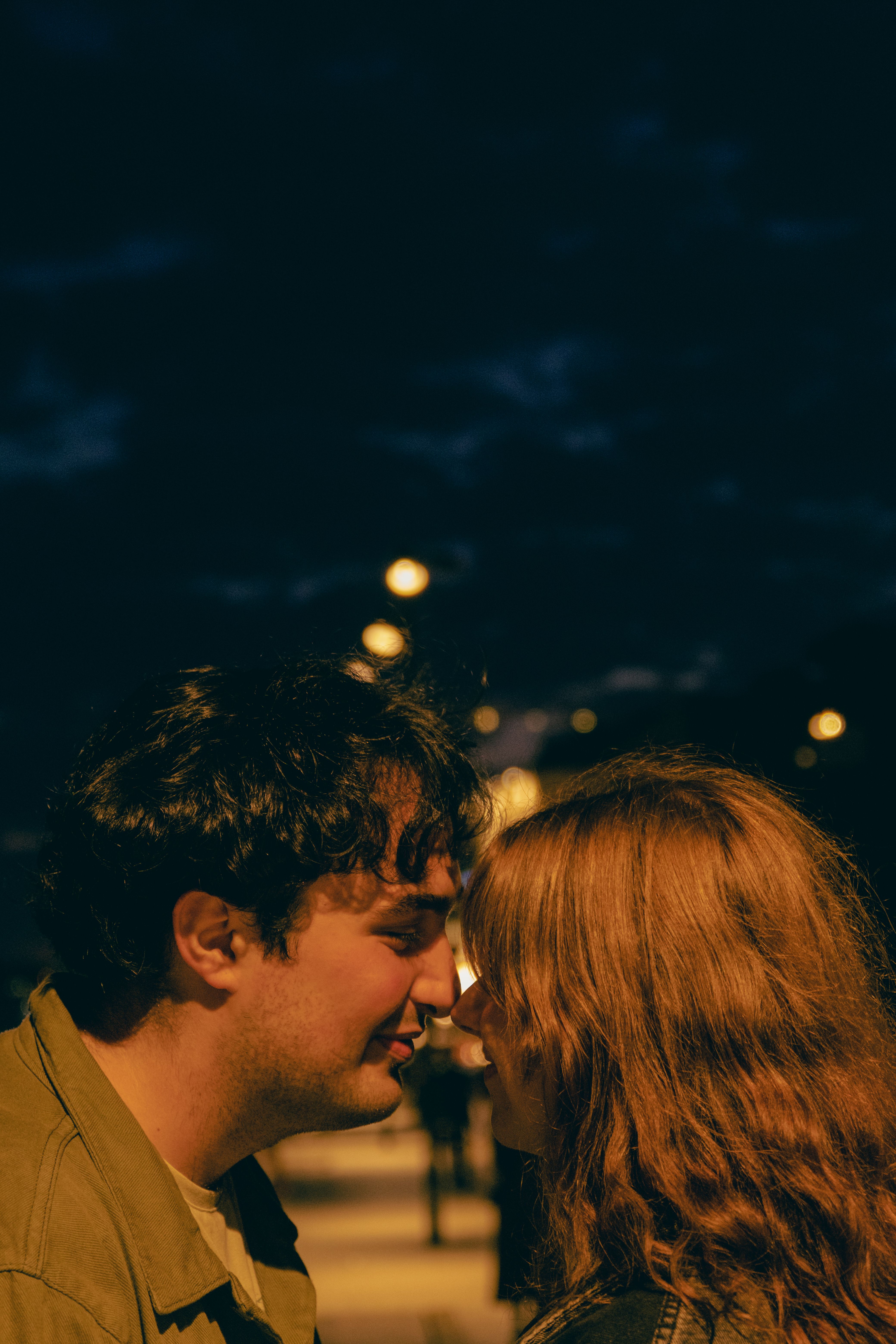 Romantic Couple Face to Face · Free Stock Photo