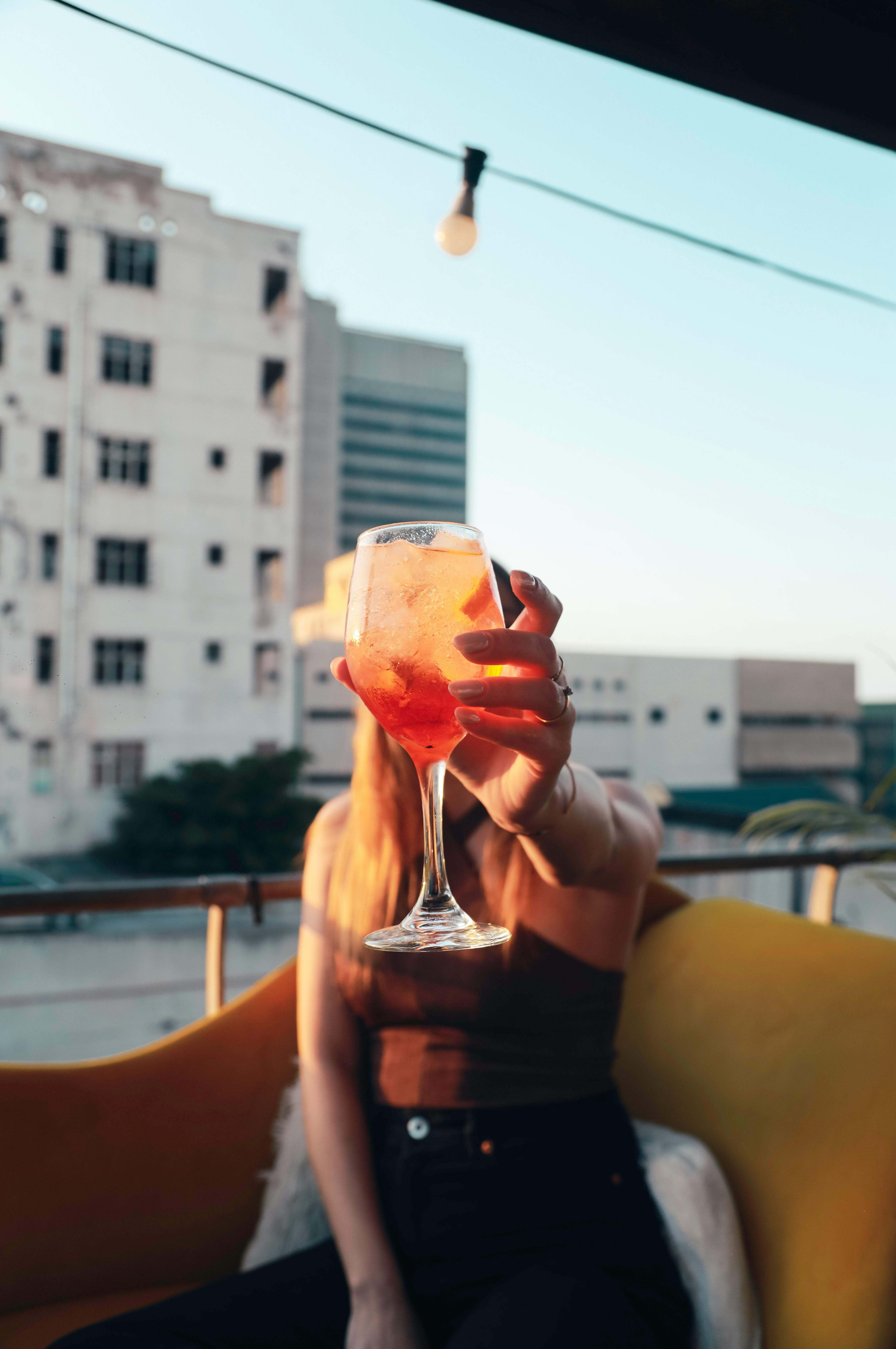 Cocktail in Glass on Table · Free Stock Photo