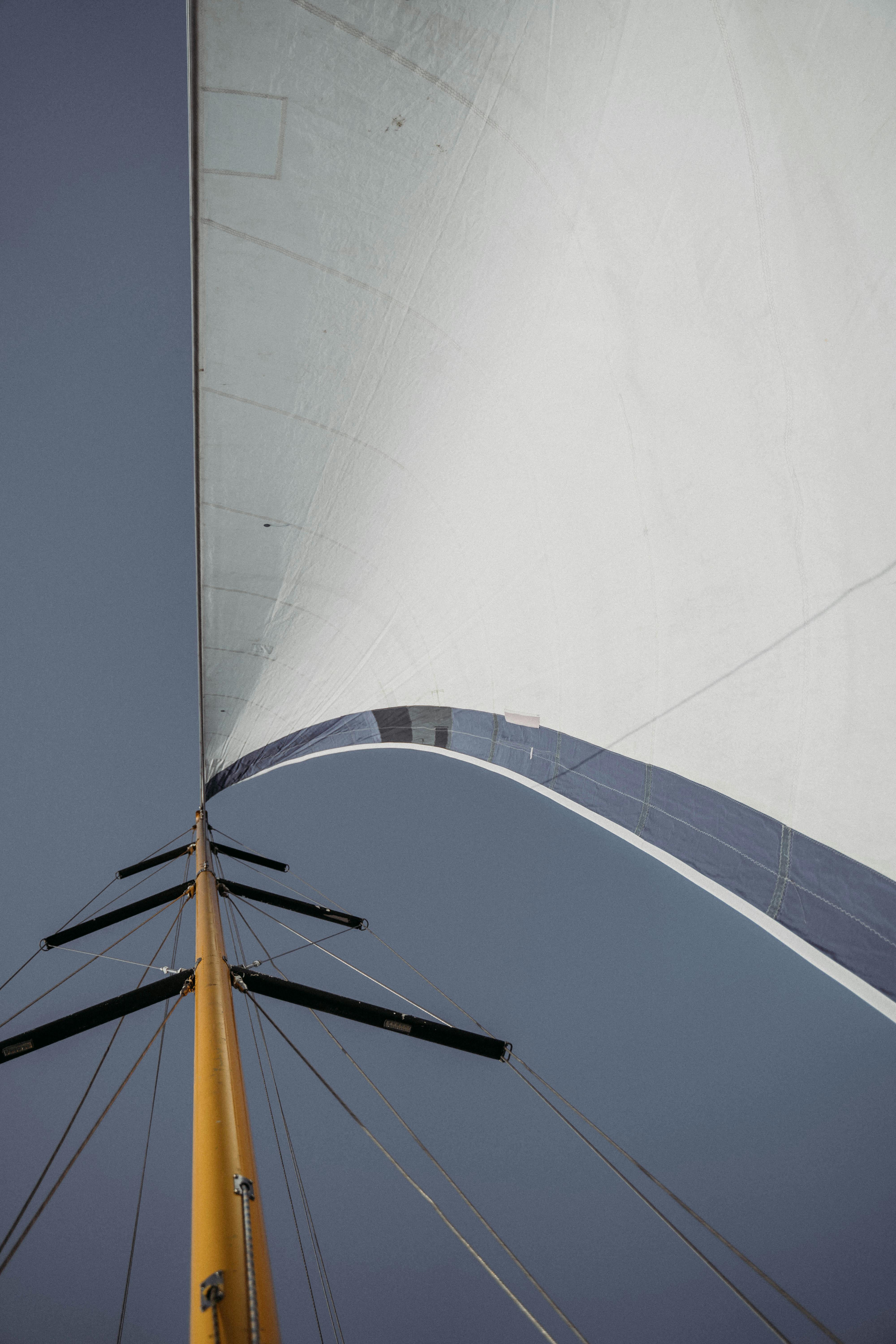 Yellow and Red Sailboat Mainsail · Free Stock Photo