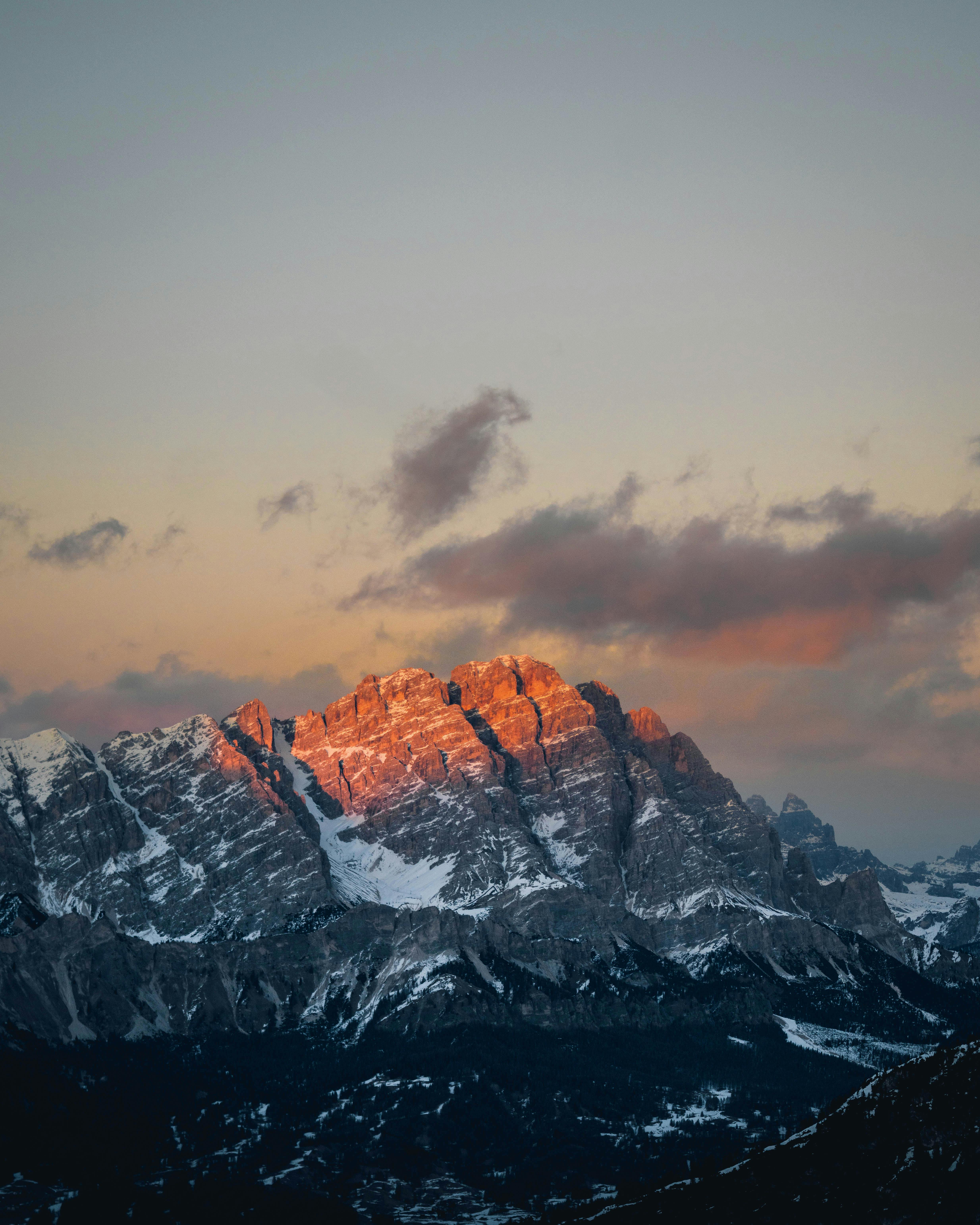 Purple Sky over Mountains · Free Stock Photo