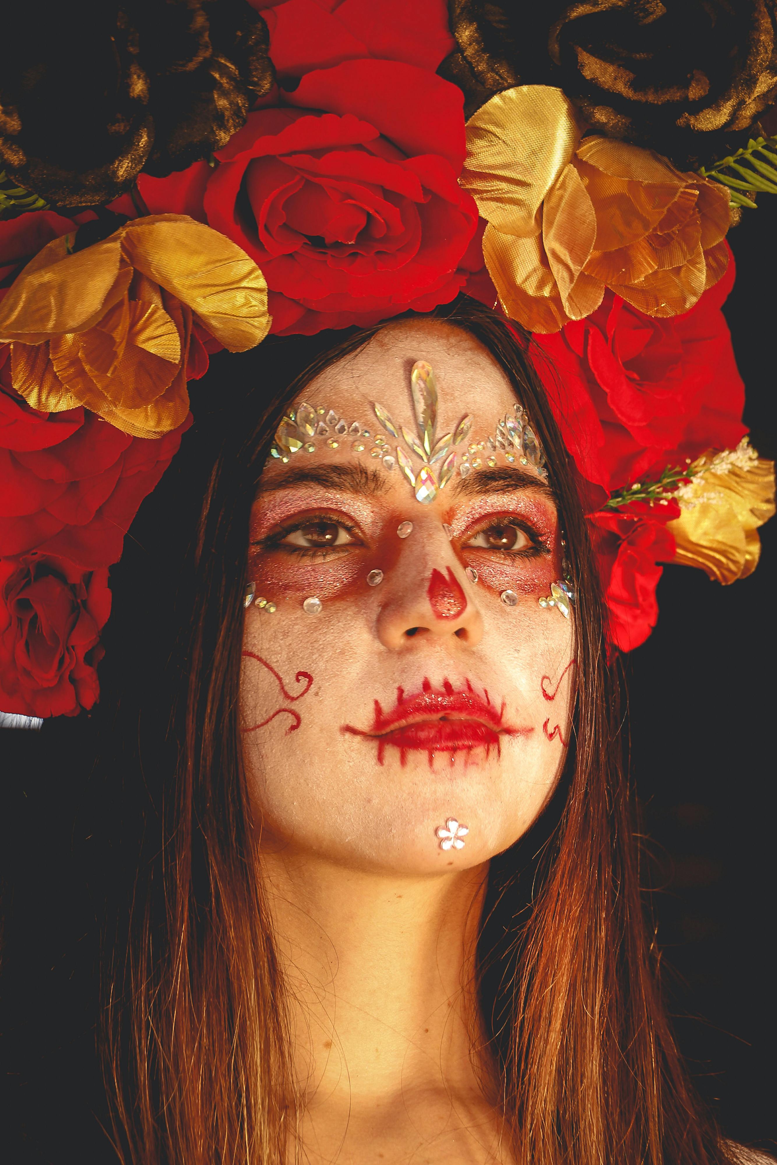 Portrait of a Woman in Catrina Makeup · Free Stock Photo