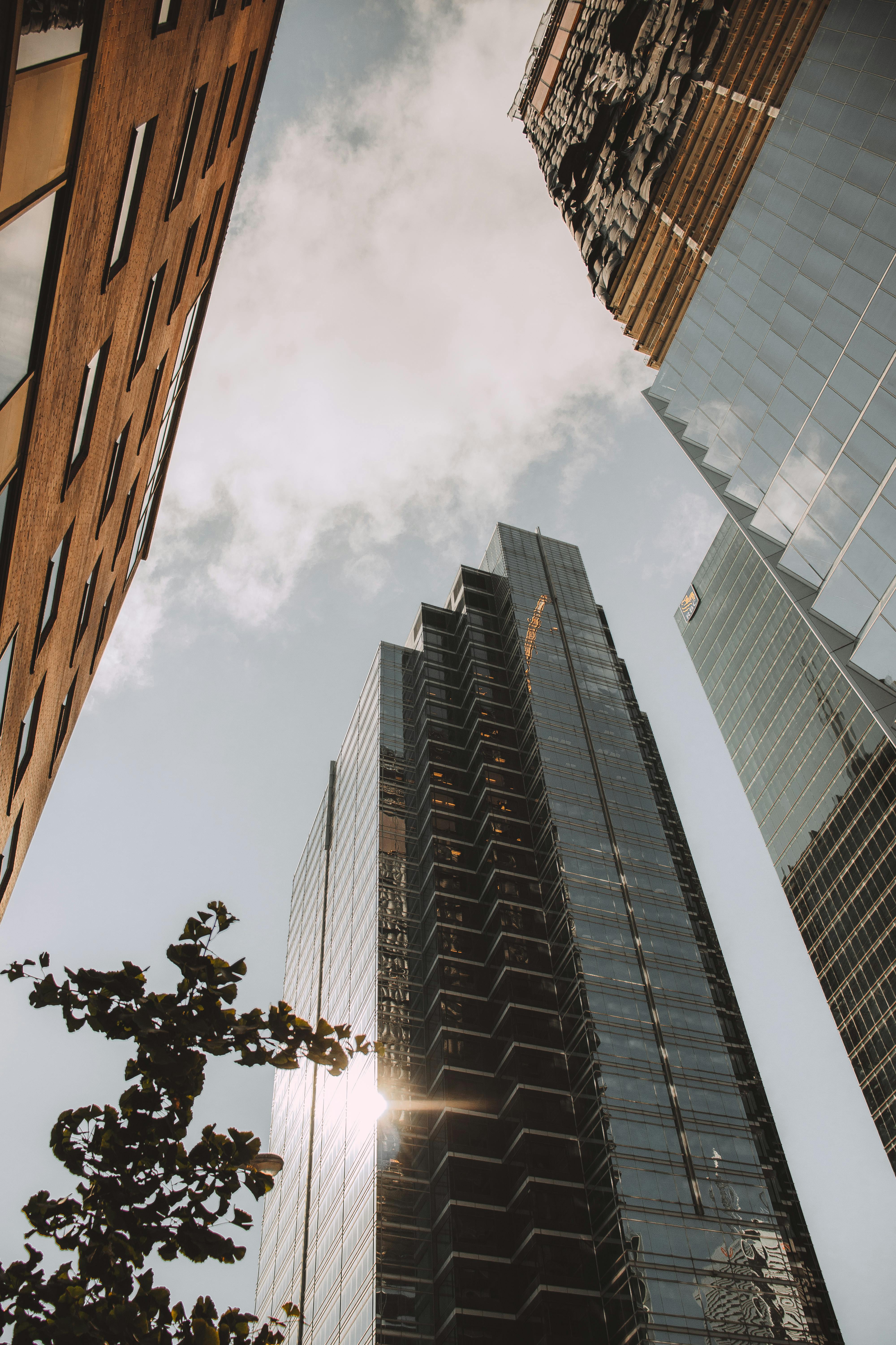 Low-Angle Shot of High Rise Buildings in the City · Free Stock Photo