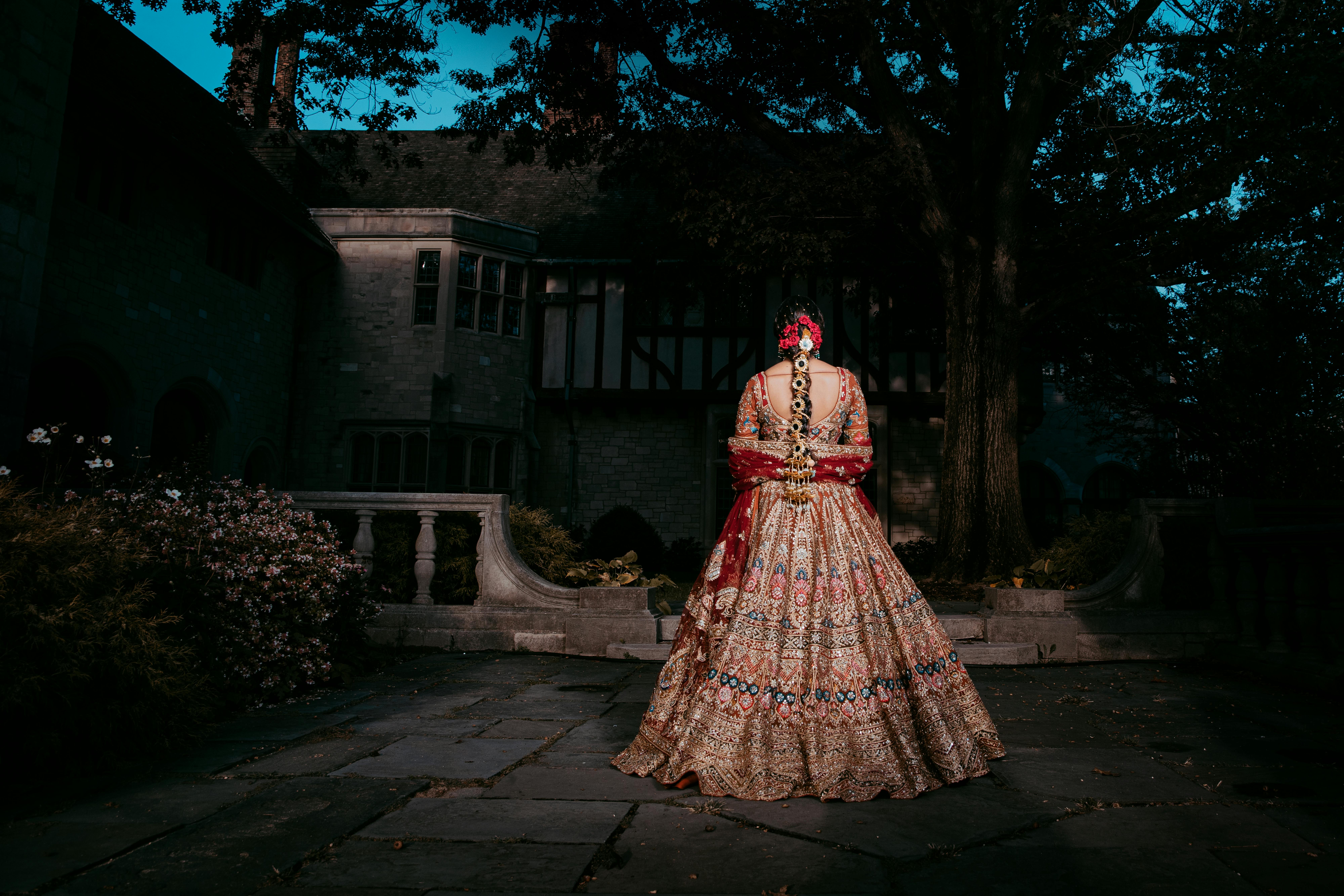 Back View of a Woman Wearing Traditional Dress · Free Stock Photo