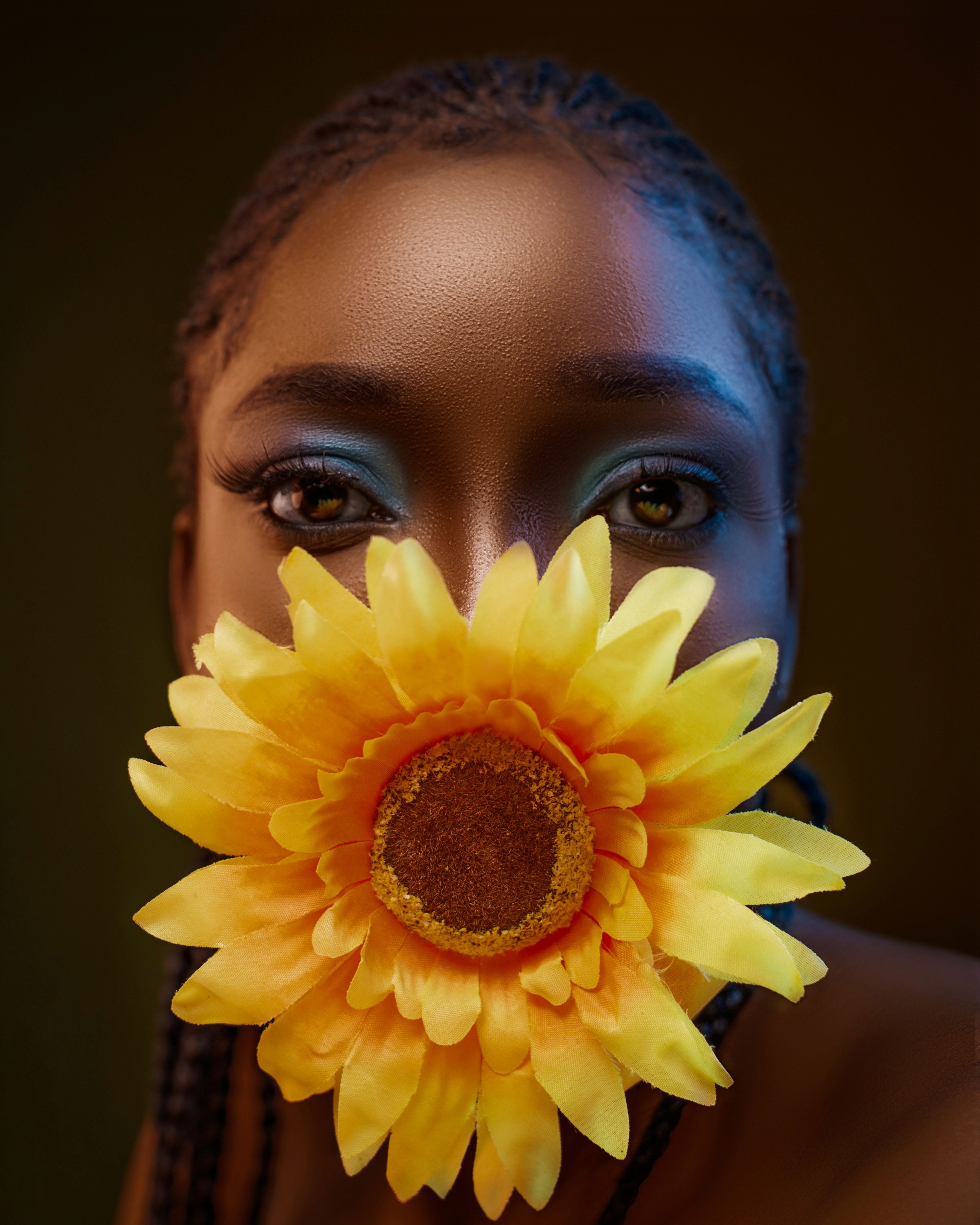 Model with Sunflower · Free Stock Photo