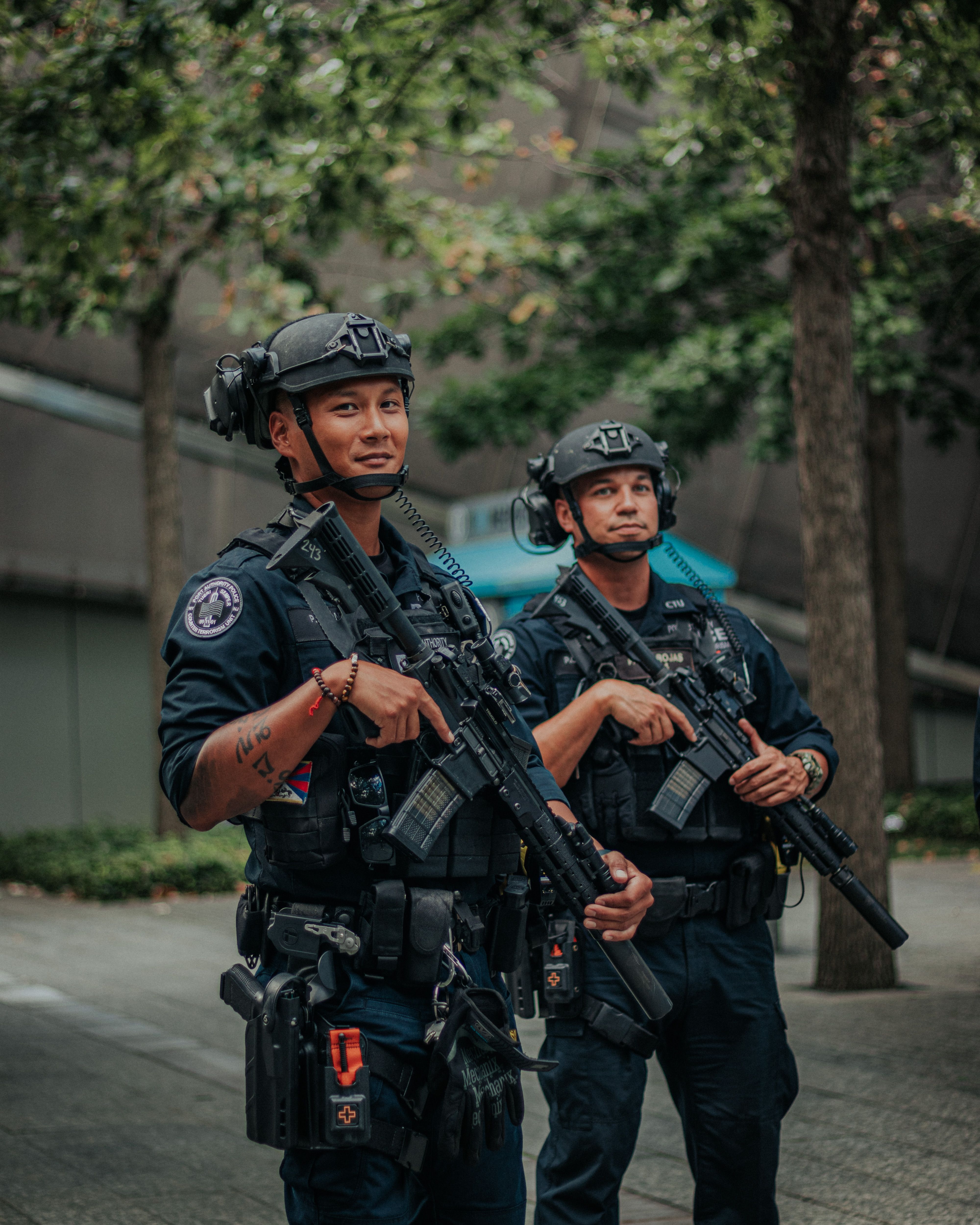 Policemen with Machine Guns · Free Stock Photo