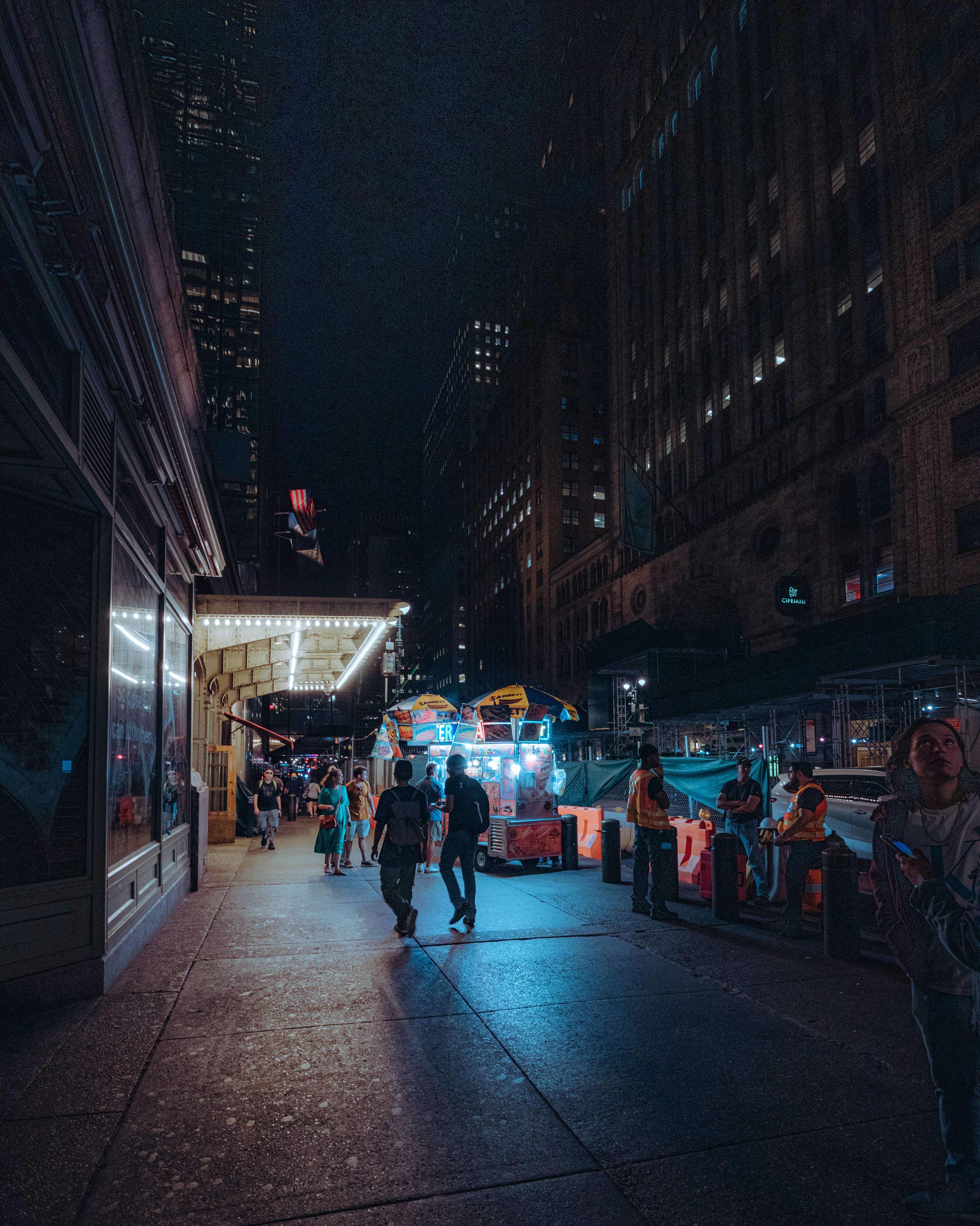 People Walking on City Street during Nighttime · Free Stock Photo