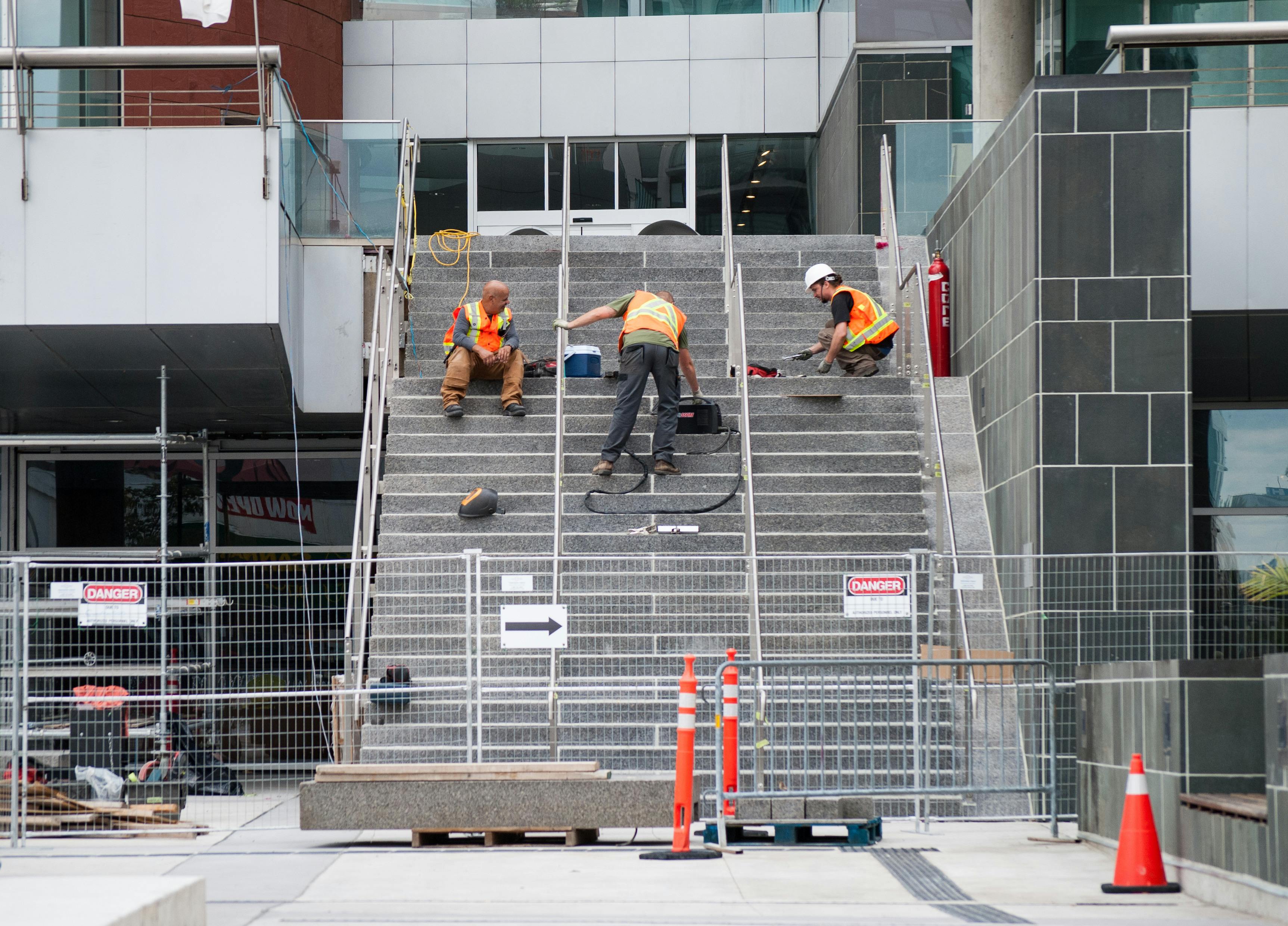 Workers on Stairs · Free Stock Photo