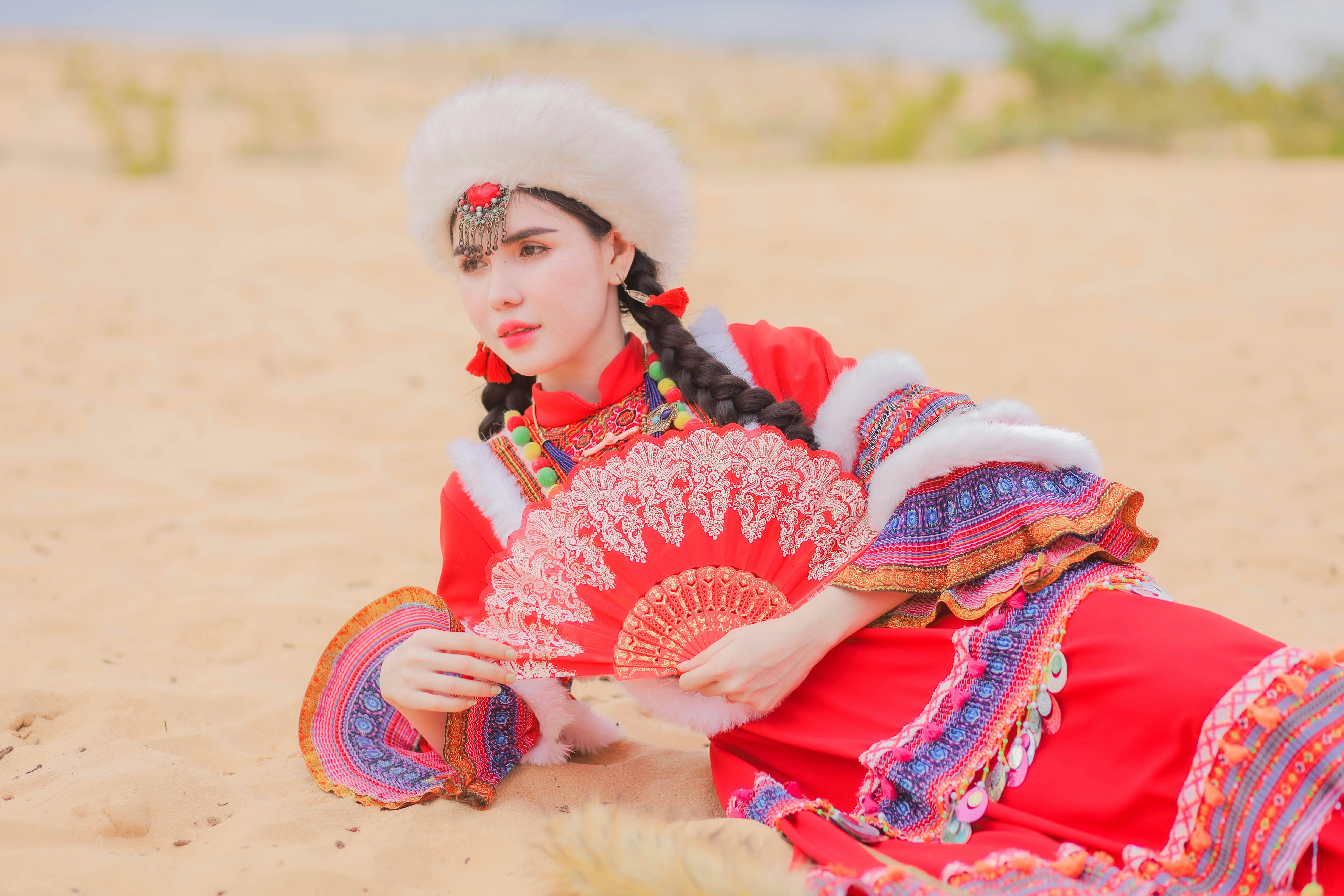 Beautiful Woman in Traditional Dress · Free Stock Photo