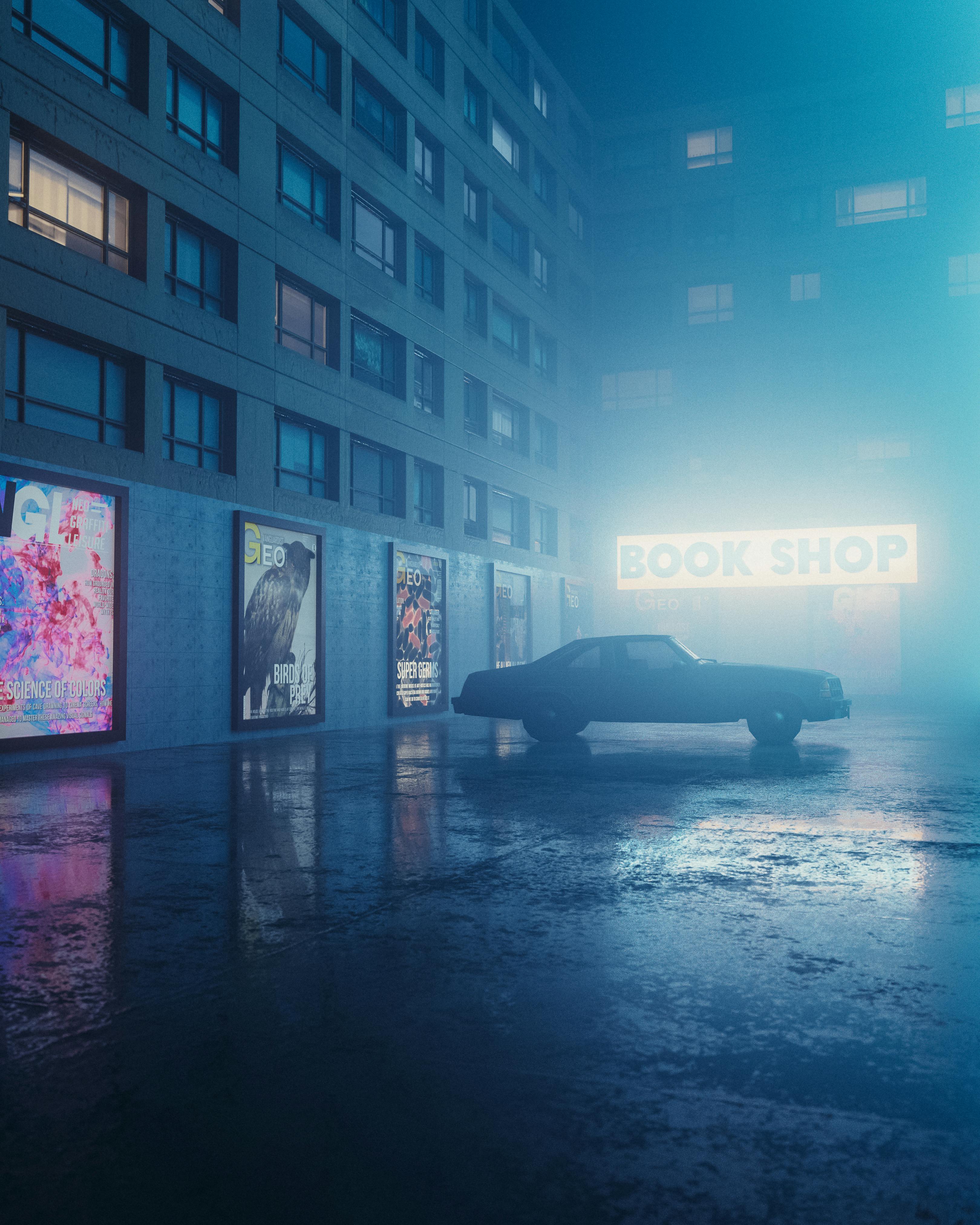 A Car Parked Outside the Building · Free Stock Photo