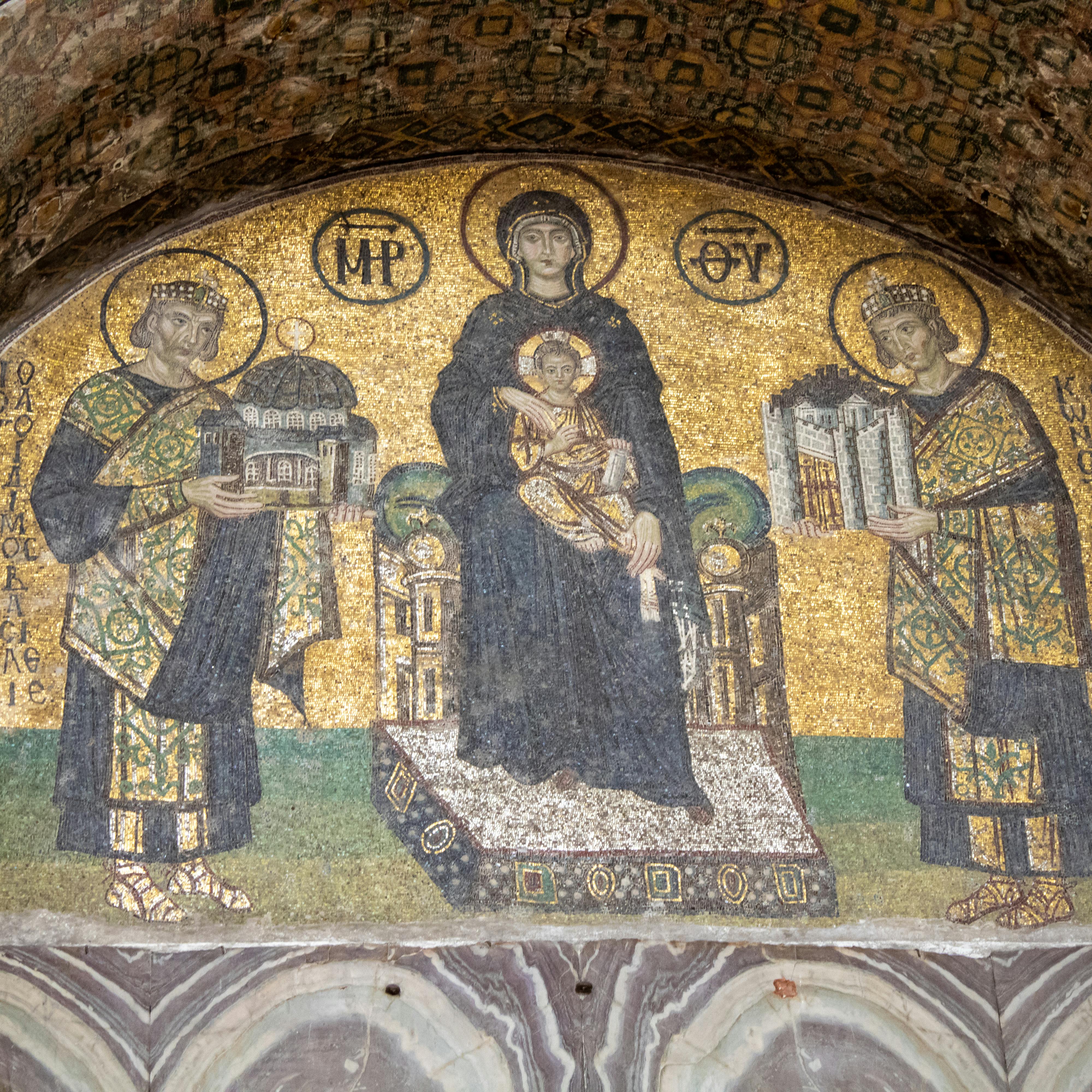 Foto profissional gratuita de arte, criança, deus, mãe, maria, mosaico ...