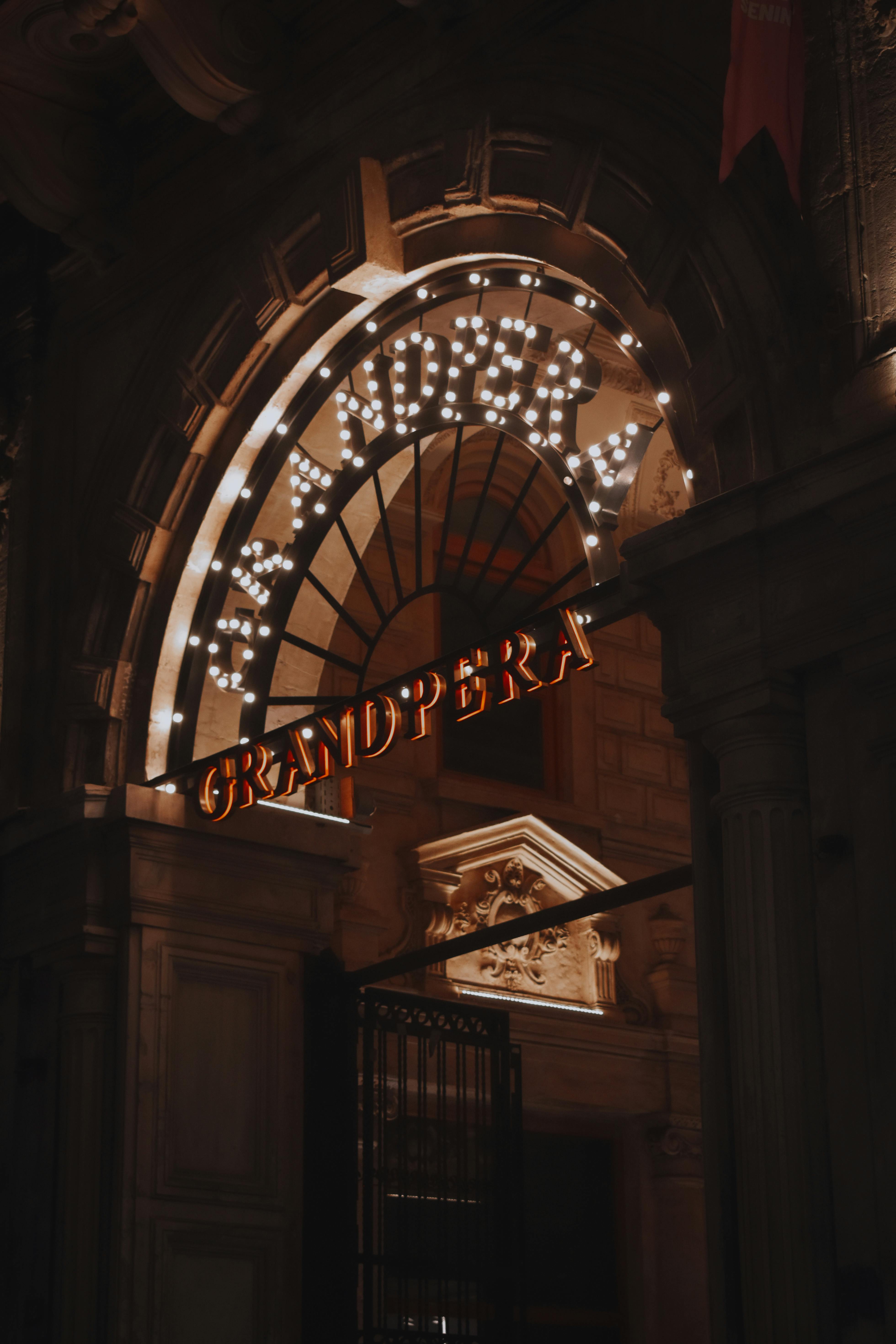 Luminous Sign Above the Gate of Grand Pera in Istanbul · Free Stock Photo