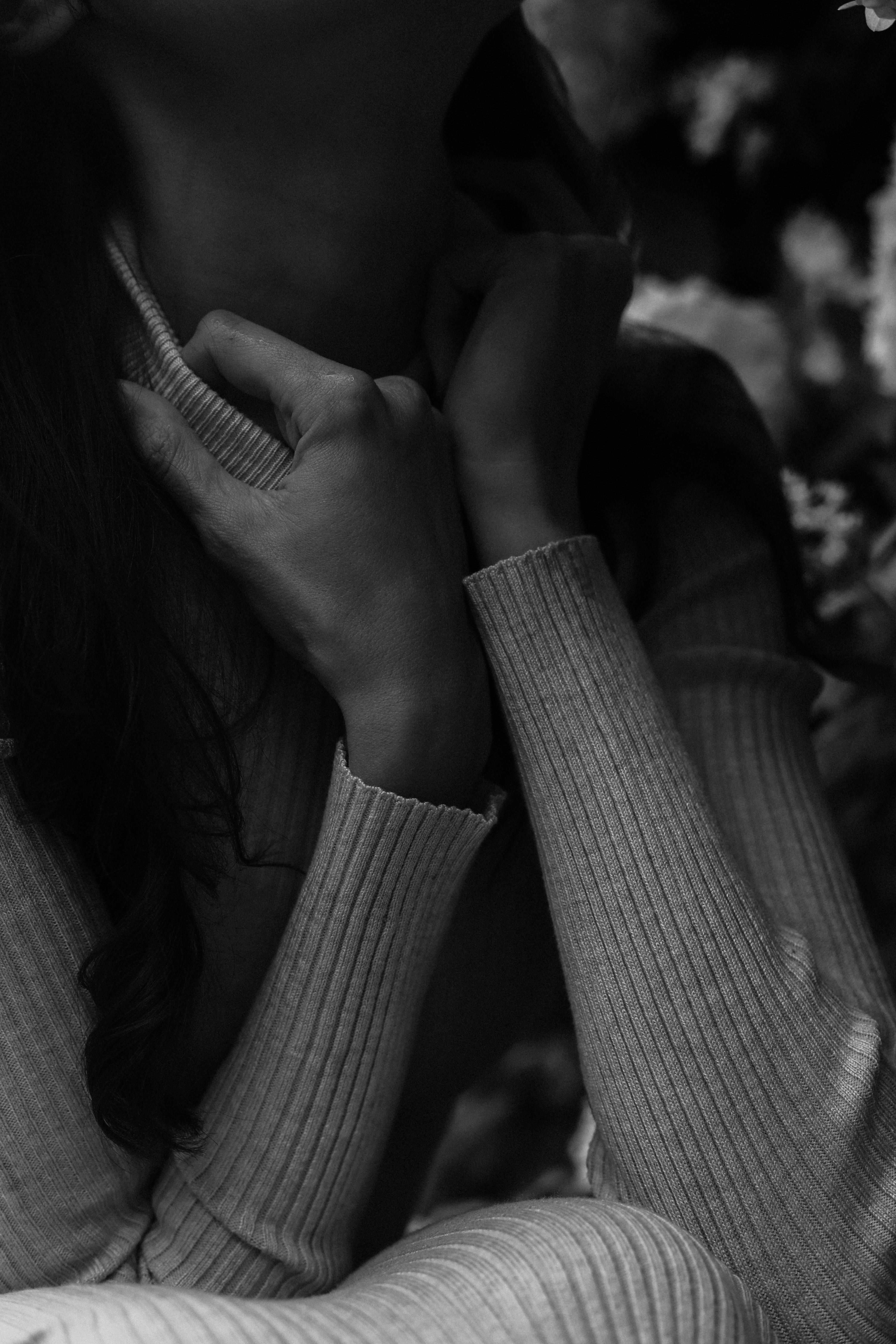 Grayscale Photography of Hand · Free Stock Photo