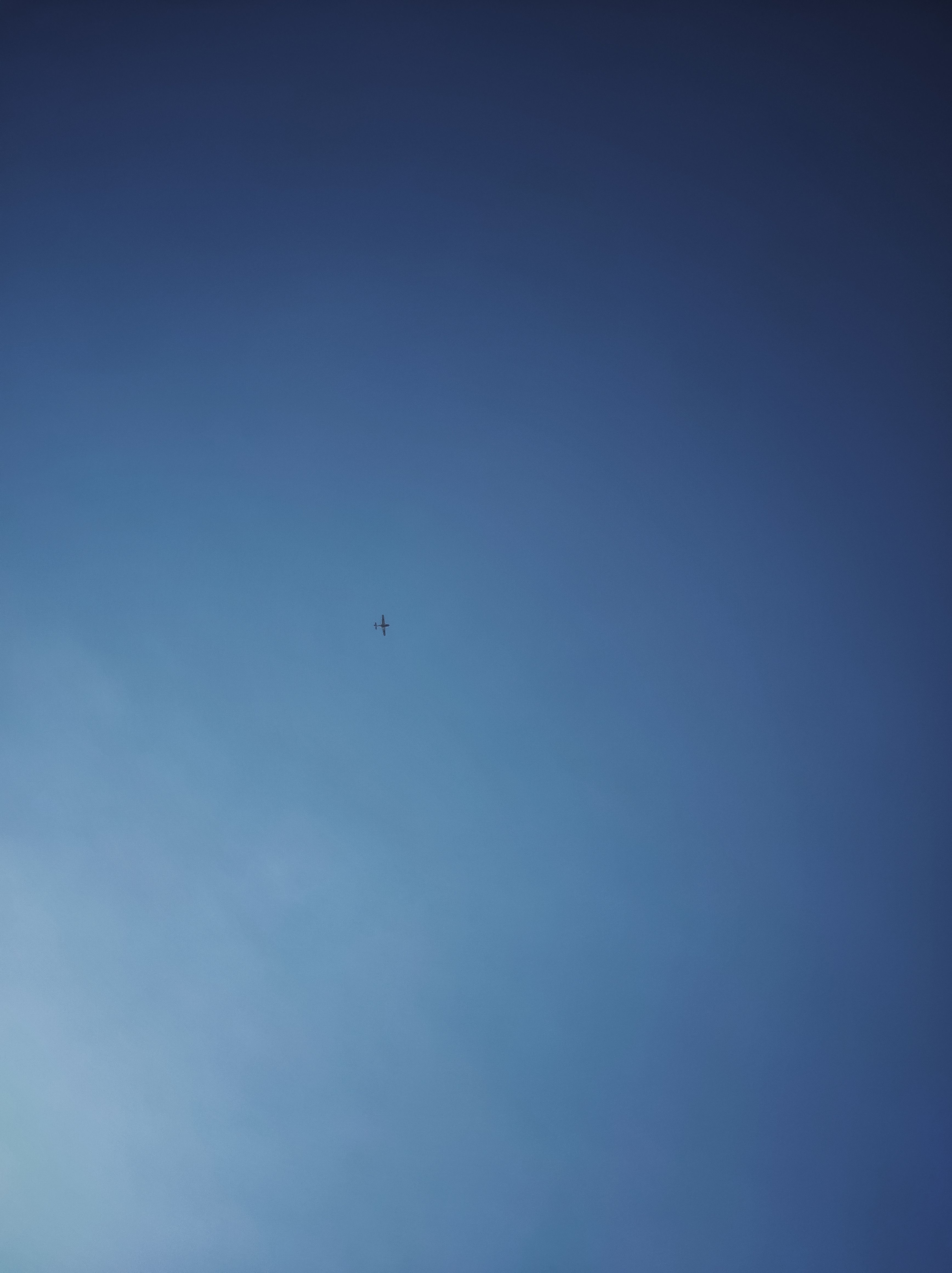 Airplane in the Blue Sky · Free Stock Photo