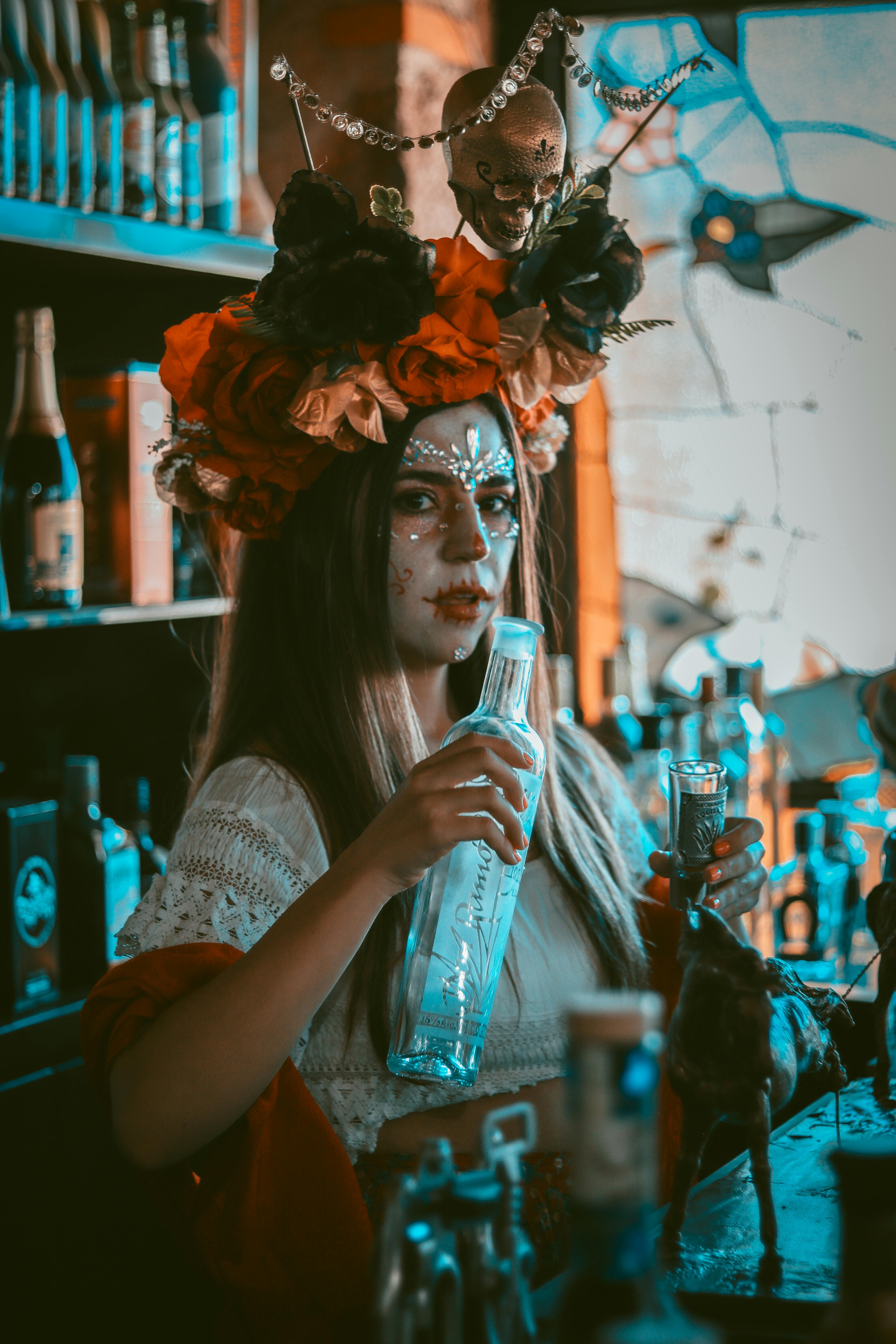 A Woman Holding Glass Bottle · Free Stock Photo