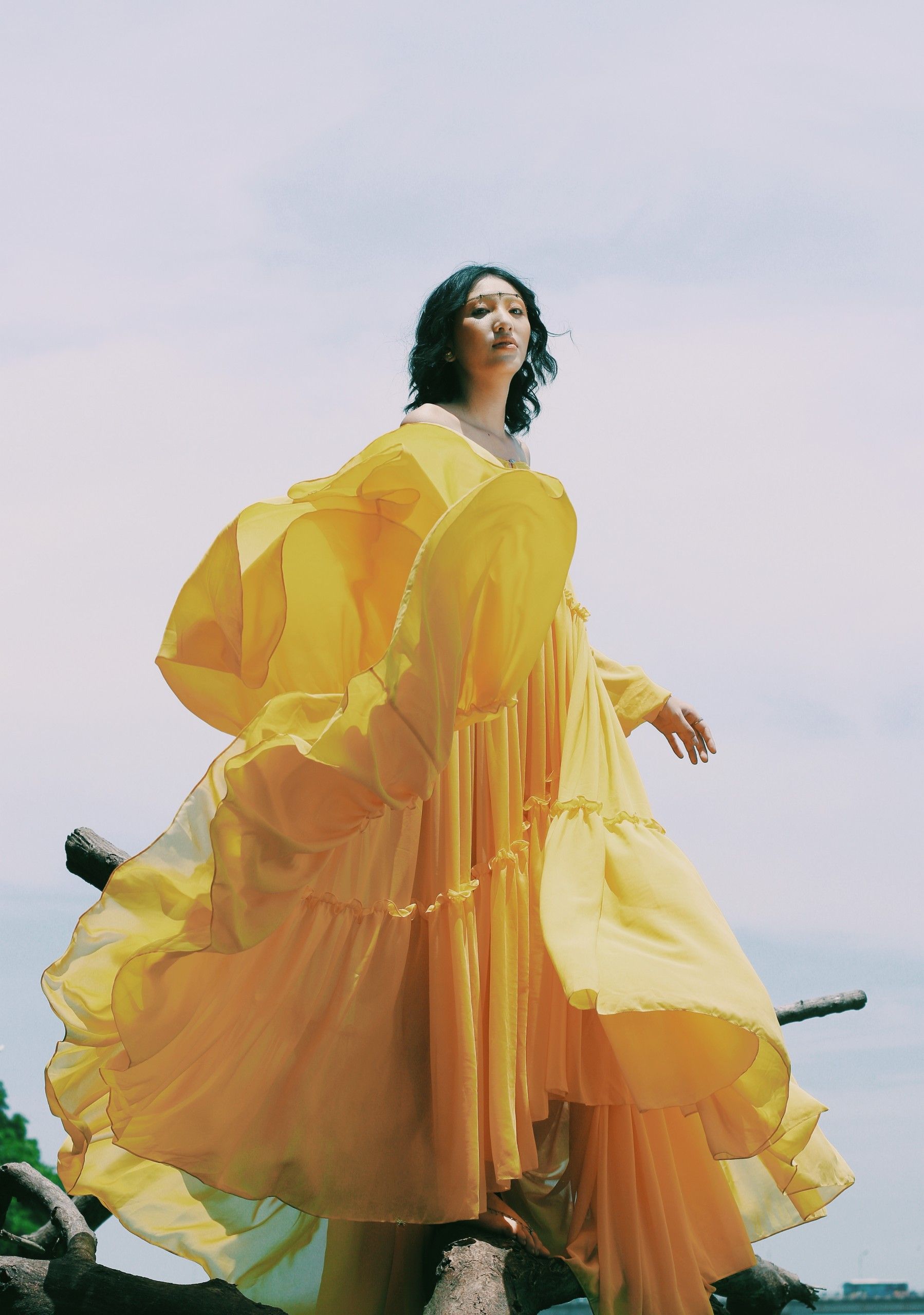 Beautiful Woman in Yellow Dress · Free Stock Photo