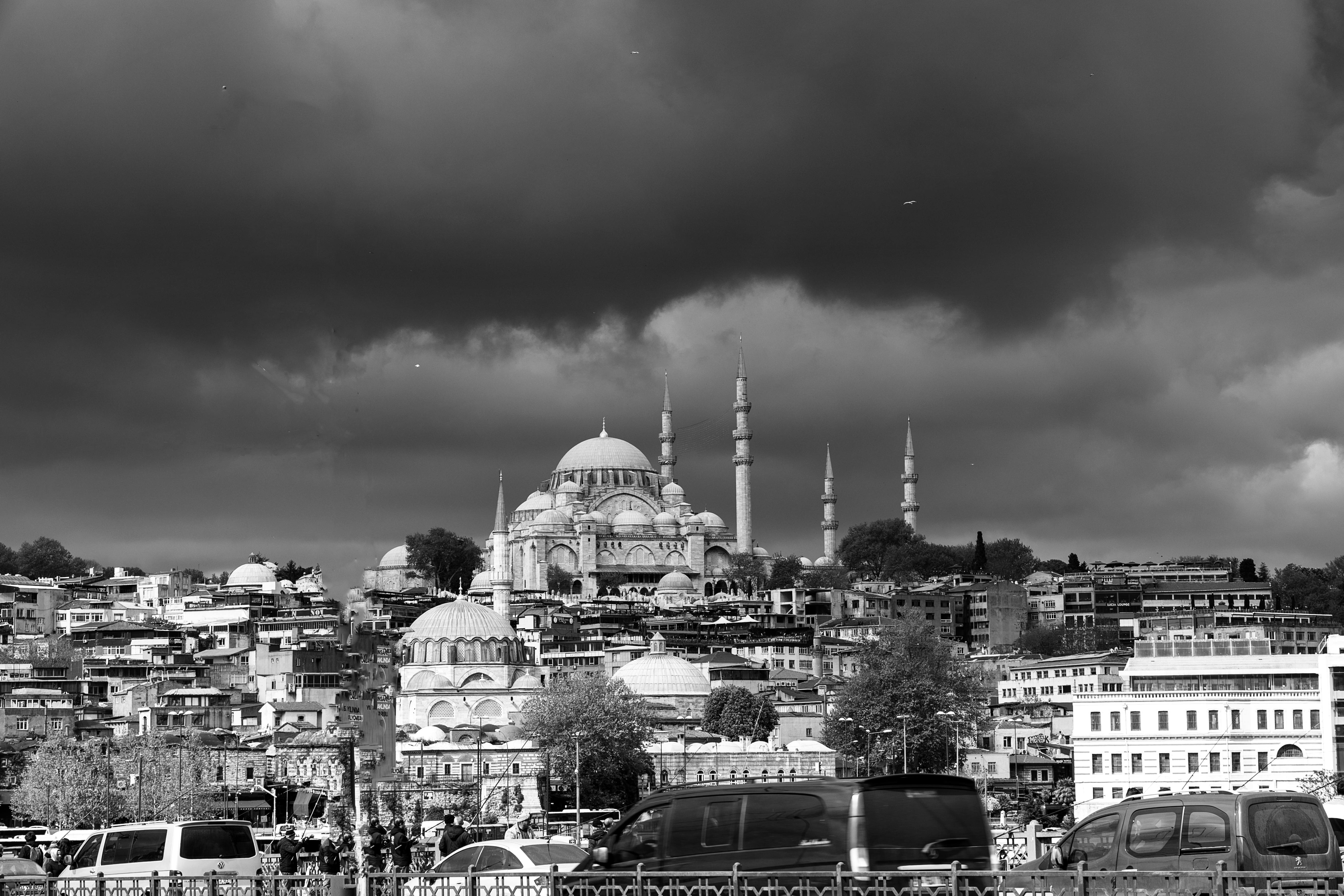 Crowd of People on Bridge Overlooking Cityscape of Istanbul · Free ...