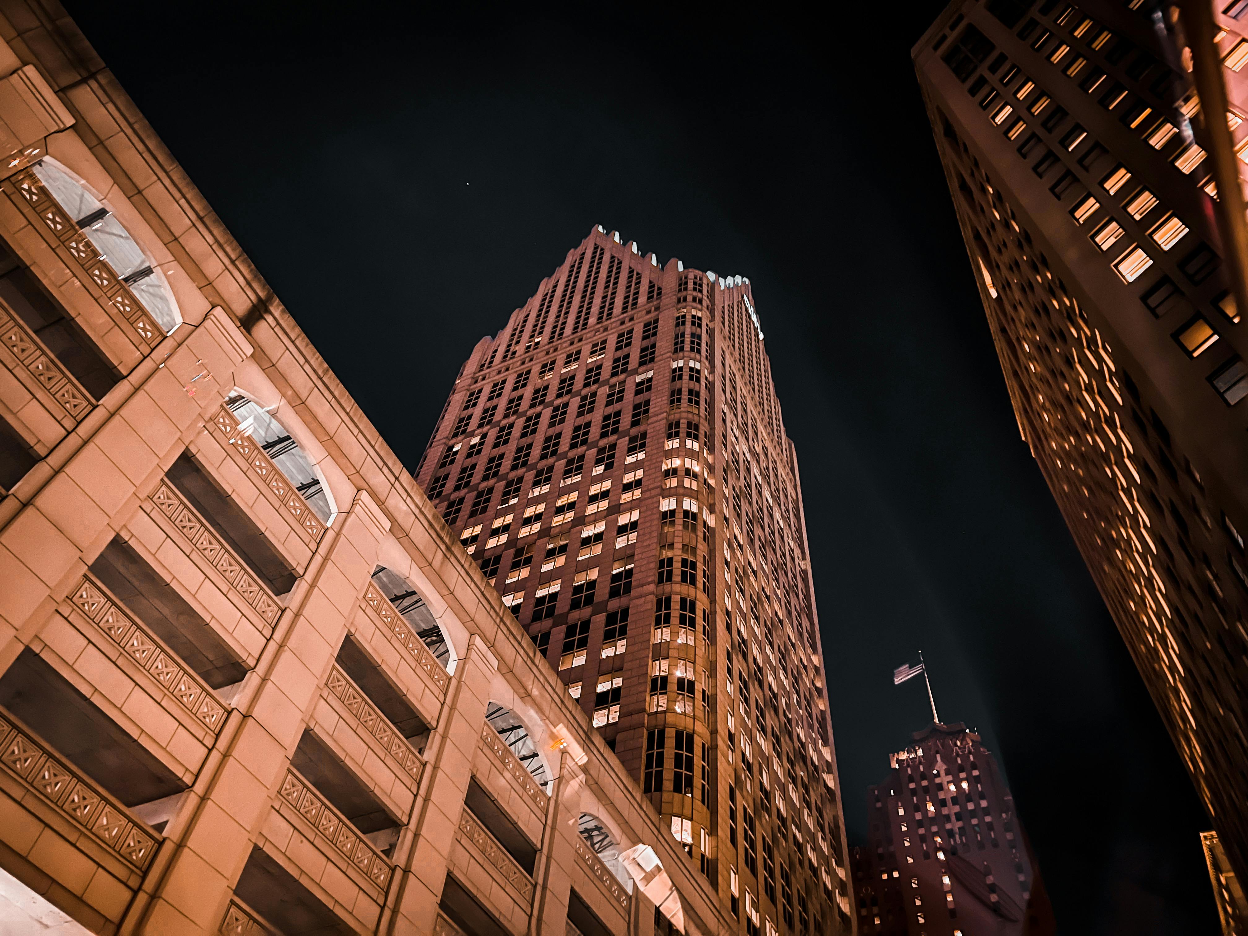 Amazon Spheres Beside a High Rise Building · Free Stock Photo