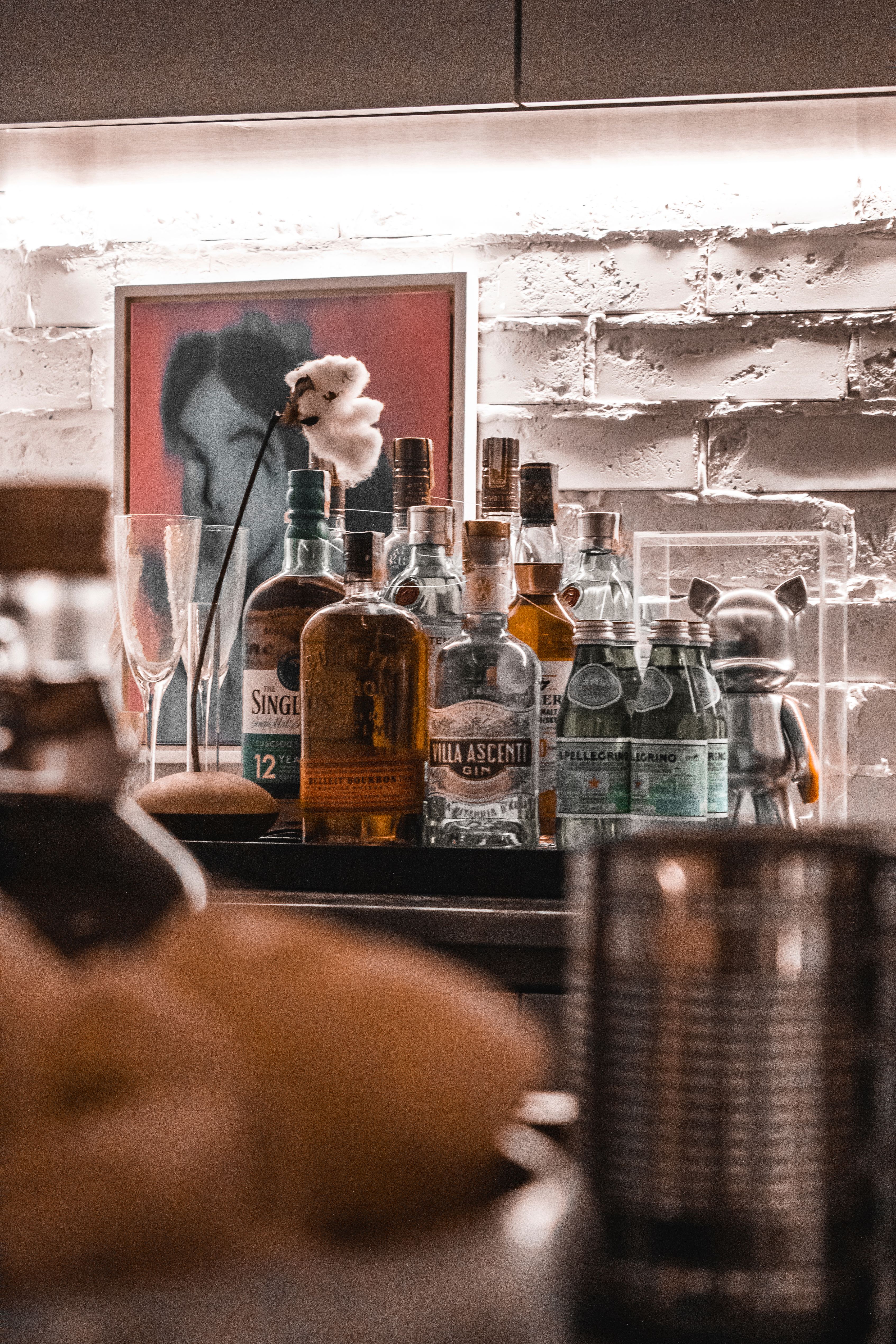 An Assorted Alcoholic Bottles on the Table · Free Stock Photo