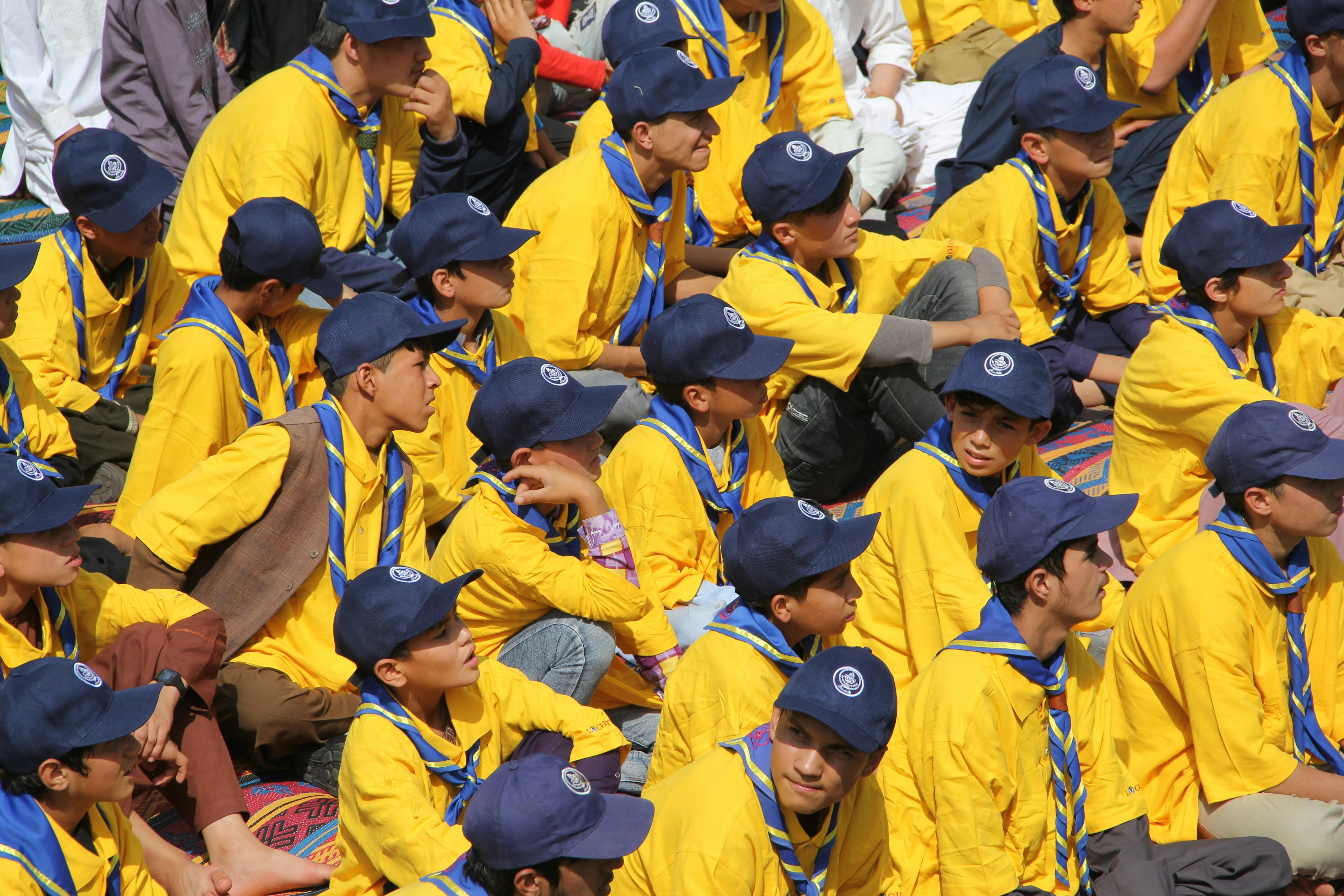 Photograph of Boy Scouts Sitting Together · Free Stock Photo