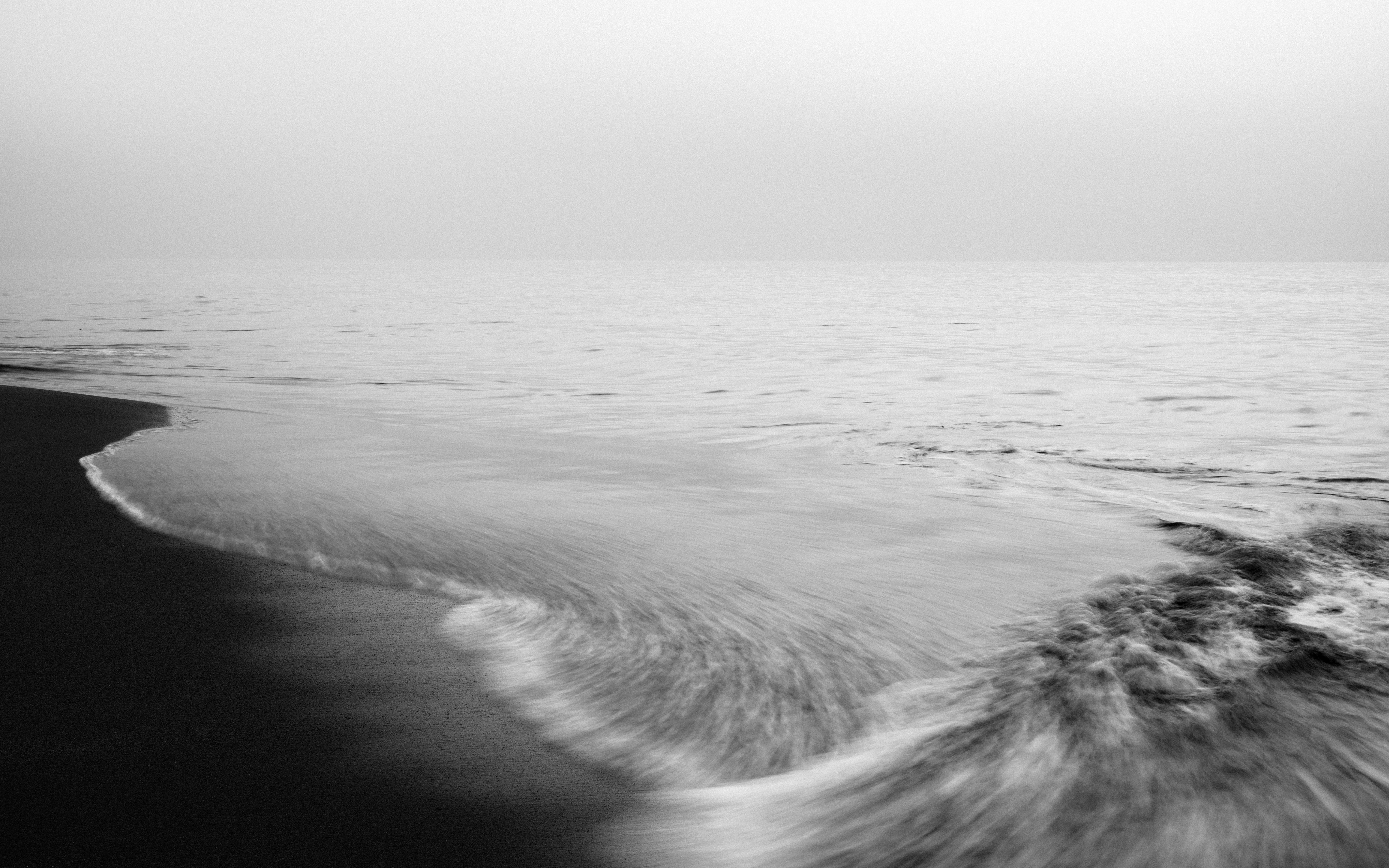 Monochrome Photo of Kids Playing on the Sea · Free Stock Photo